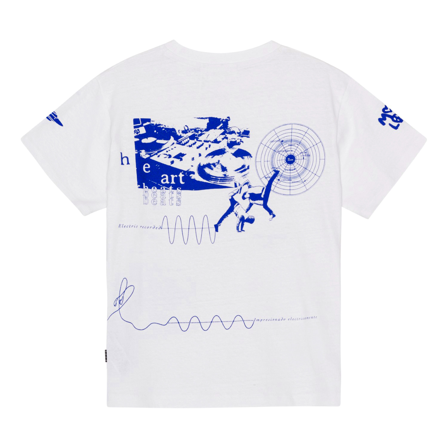 Rodney - Music Of Joy - White, t-shirt with blue breakdancer placement ...