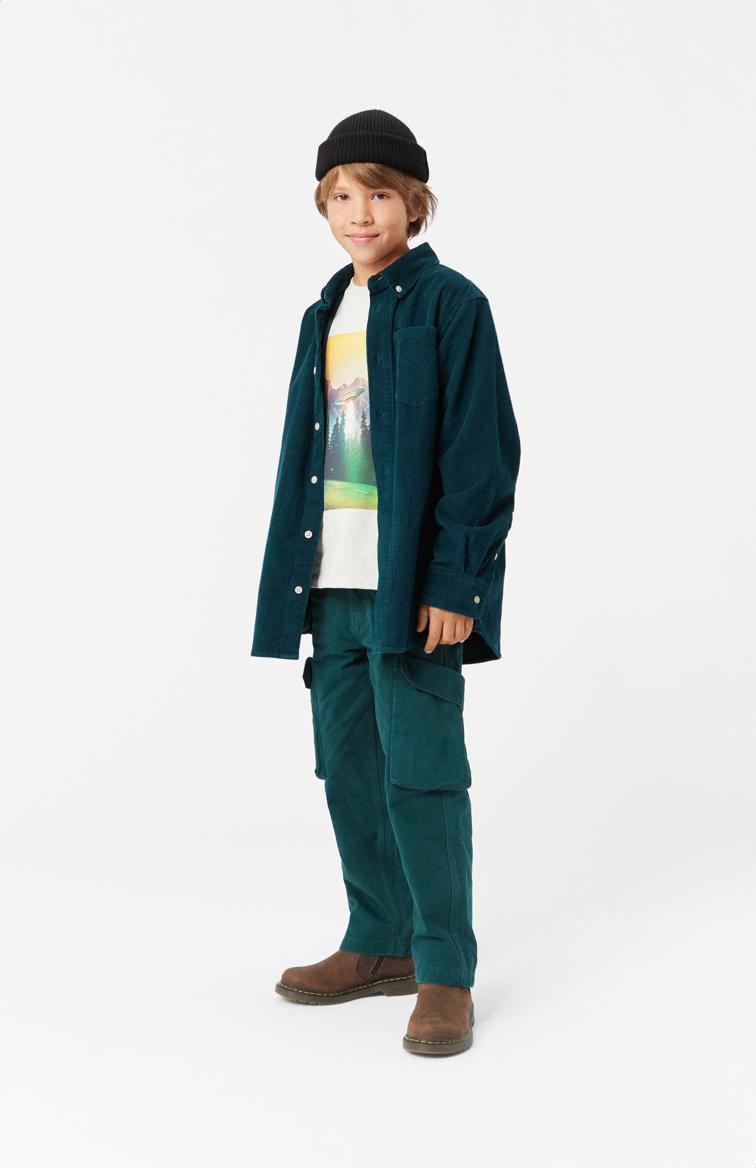 Rube - UFO Sighting - Off-white organic cotton top with long sleeves ...