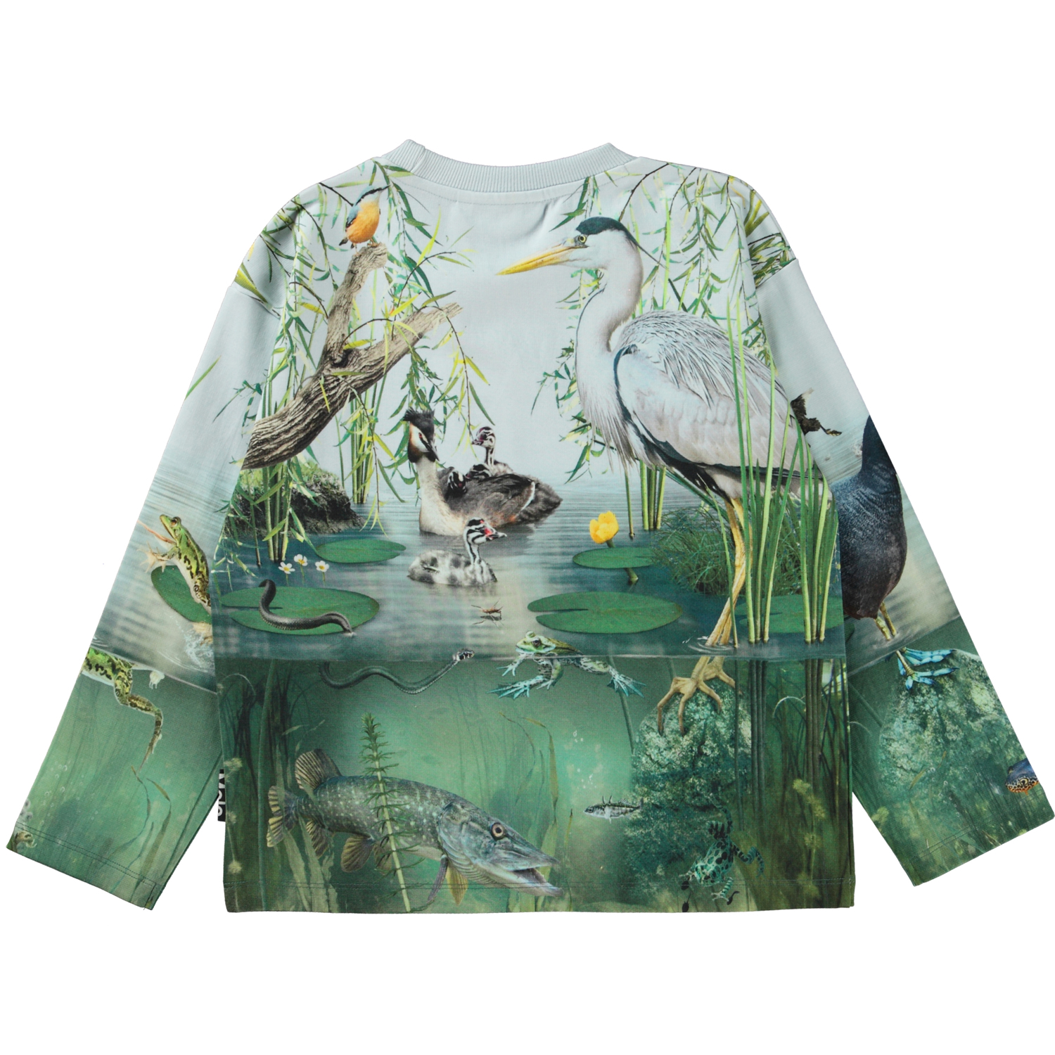 Mountoo - At The Pond - Økologisk bluse med dam og dyre print - Molo