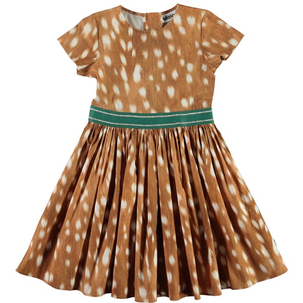 Candy - Hedge Animals - Pink organic dress with rabbit and porcupine - Molo