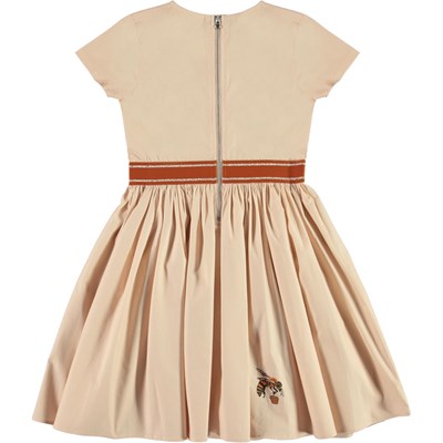 Candy - Hedge Animals - Pink organic dress with rabbit and porcupine - Molo