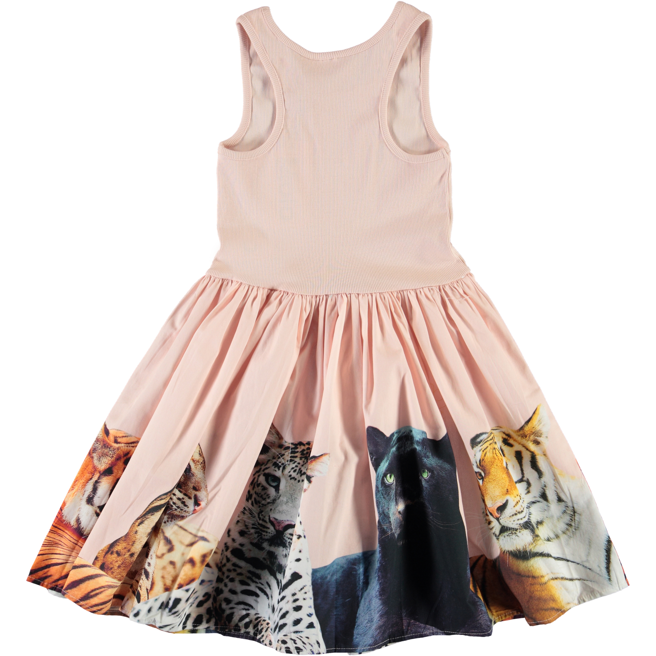 Cassandra - Big Cats - Rose dress with a tiger and leopard print - Molo