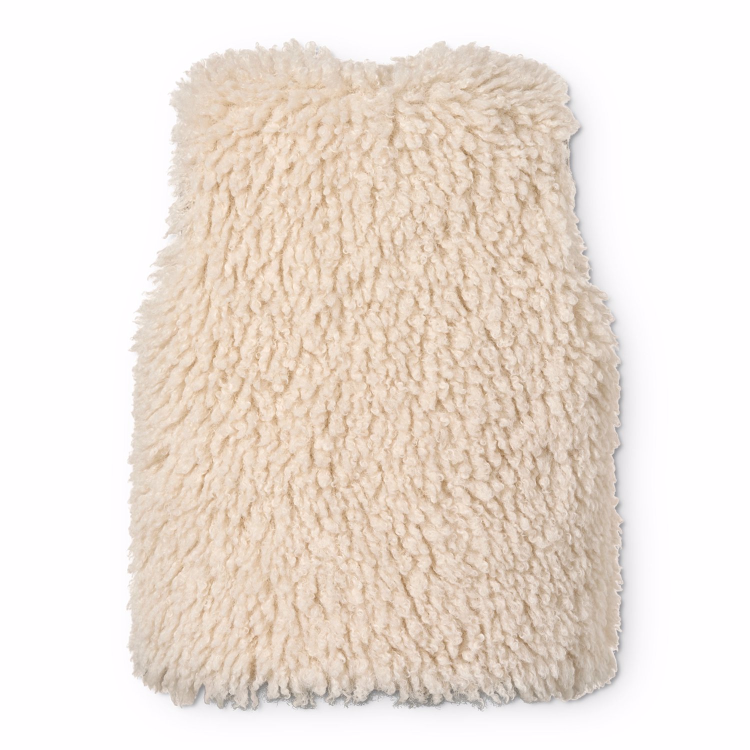 Hatcha - Vanilla - Cream-coloured fluffy vest made of teddy for ...