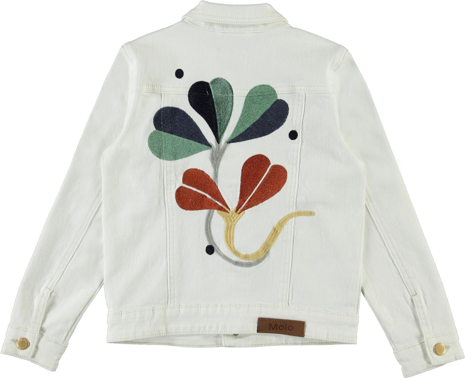 Hattie - White Star - White denim jacet with embroidery on the back - Molo