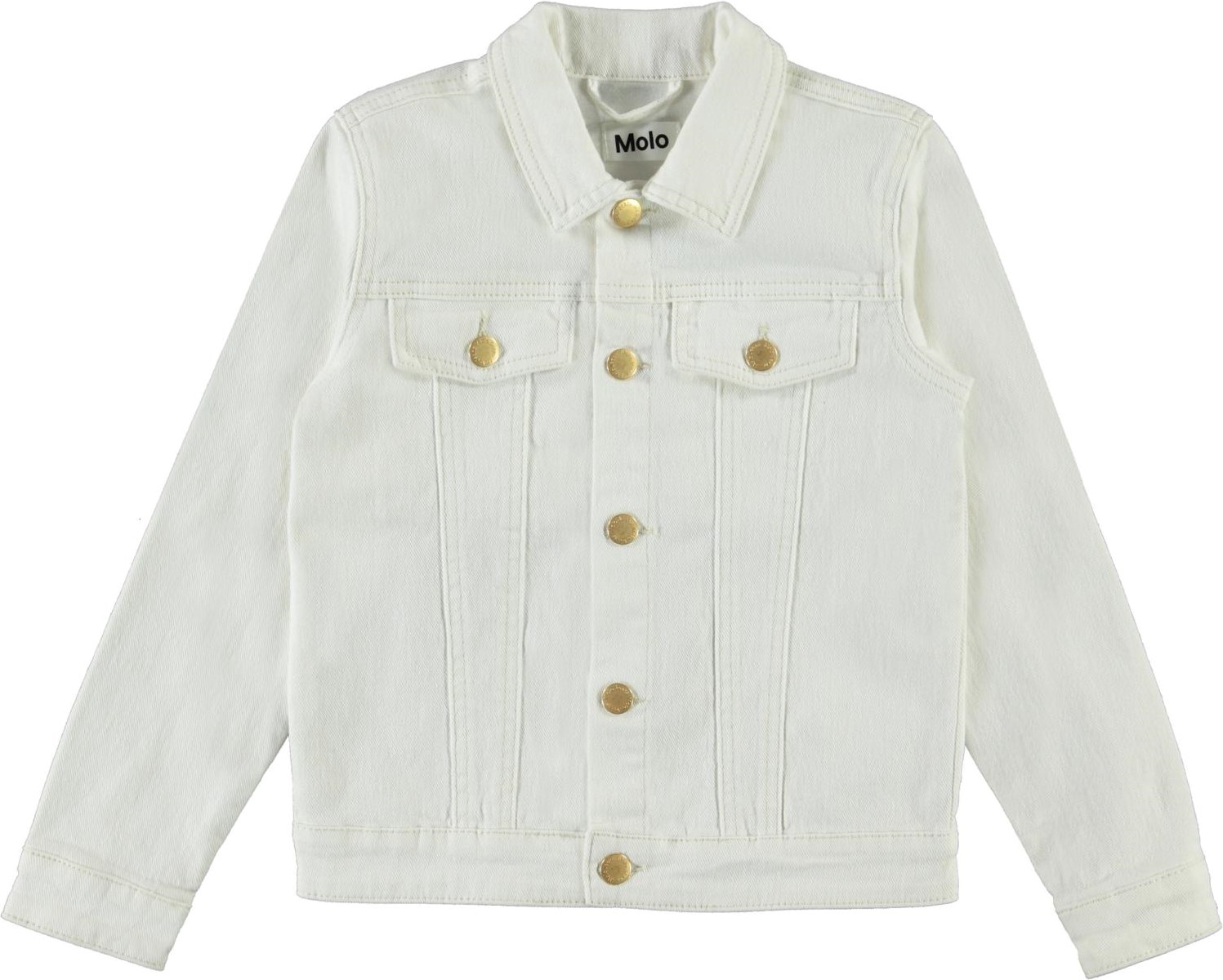 Hattie - White Star - White denim jacet with embroidery on the back - Molo