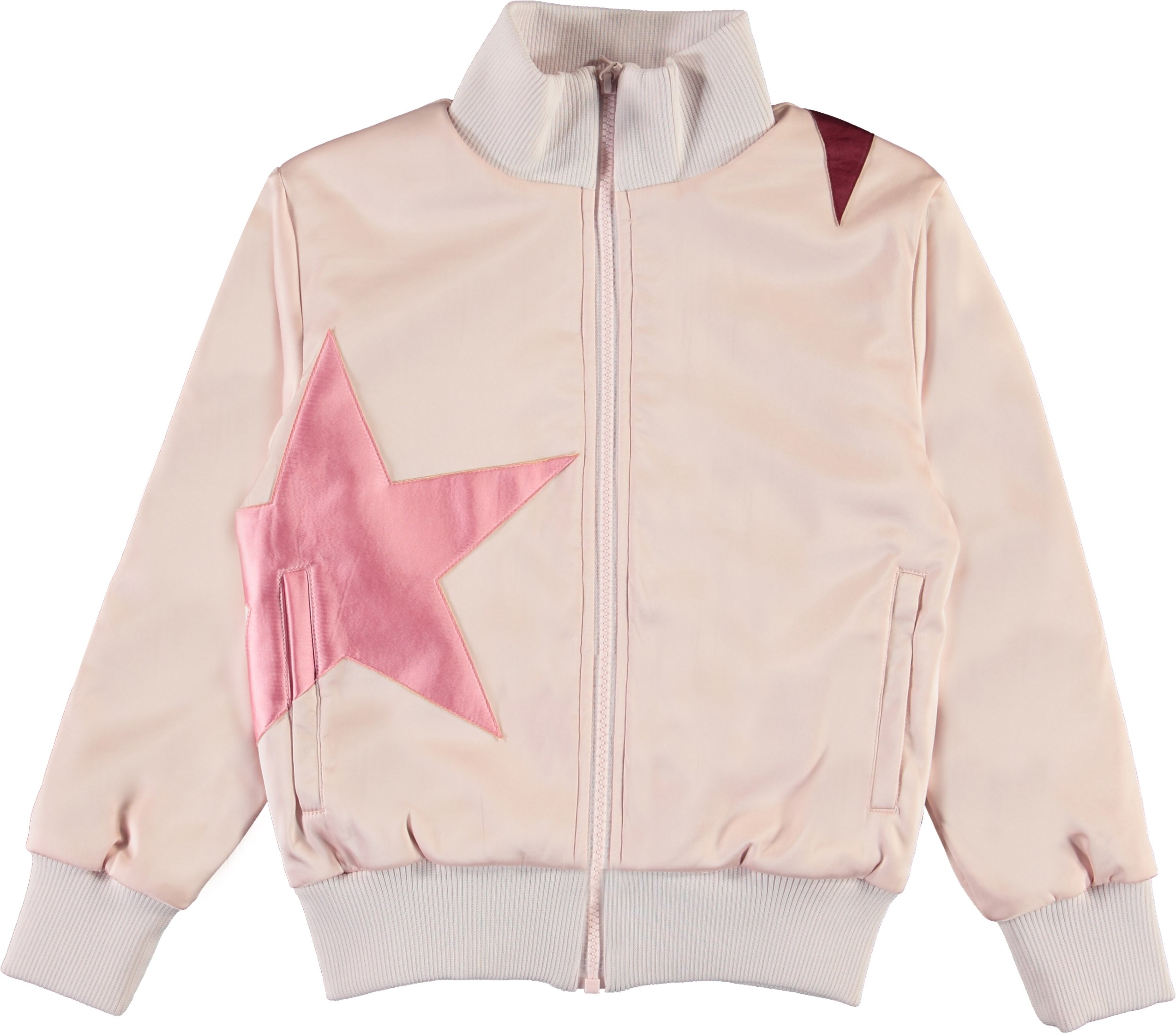 Hazel - Multi Stars - Pink bomber jacket with stars - Molo