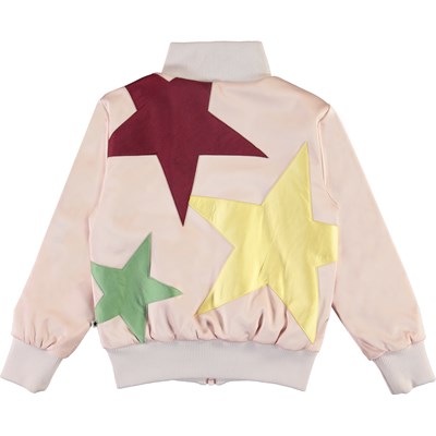Hazel - Multi Stars - Pink bomber jacket with stars - Molo