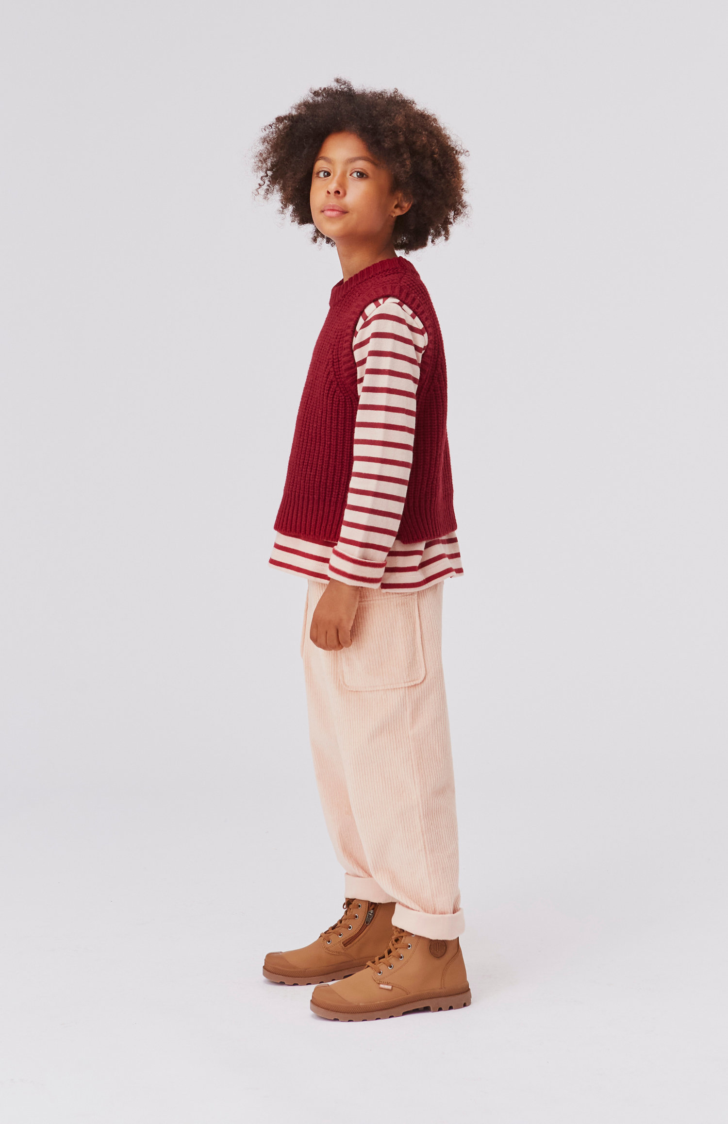 Alfia - Fluffy Rose - Pink corduroy trousers - Molo