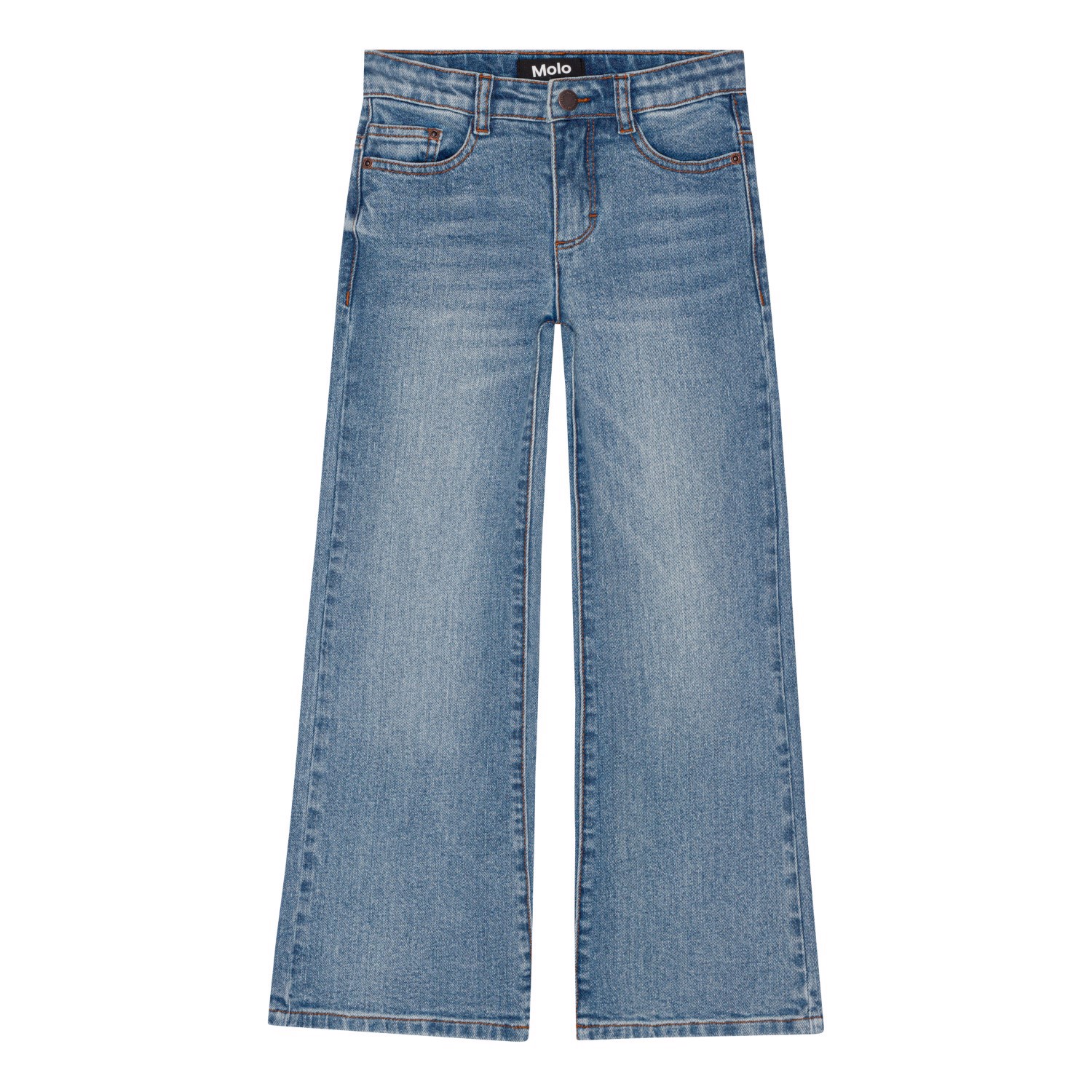 Asta - Washed Denim Blue - Blue jeans in organic cotton - Molo