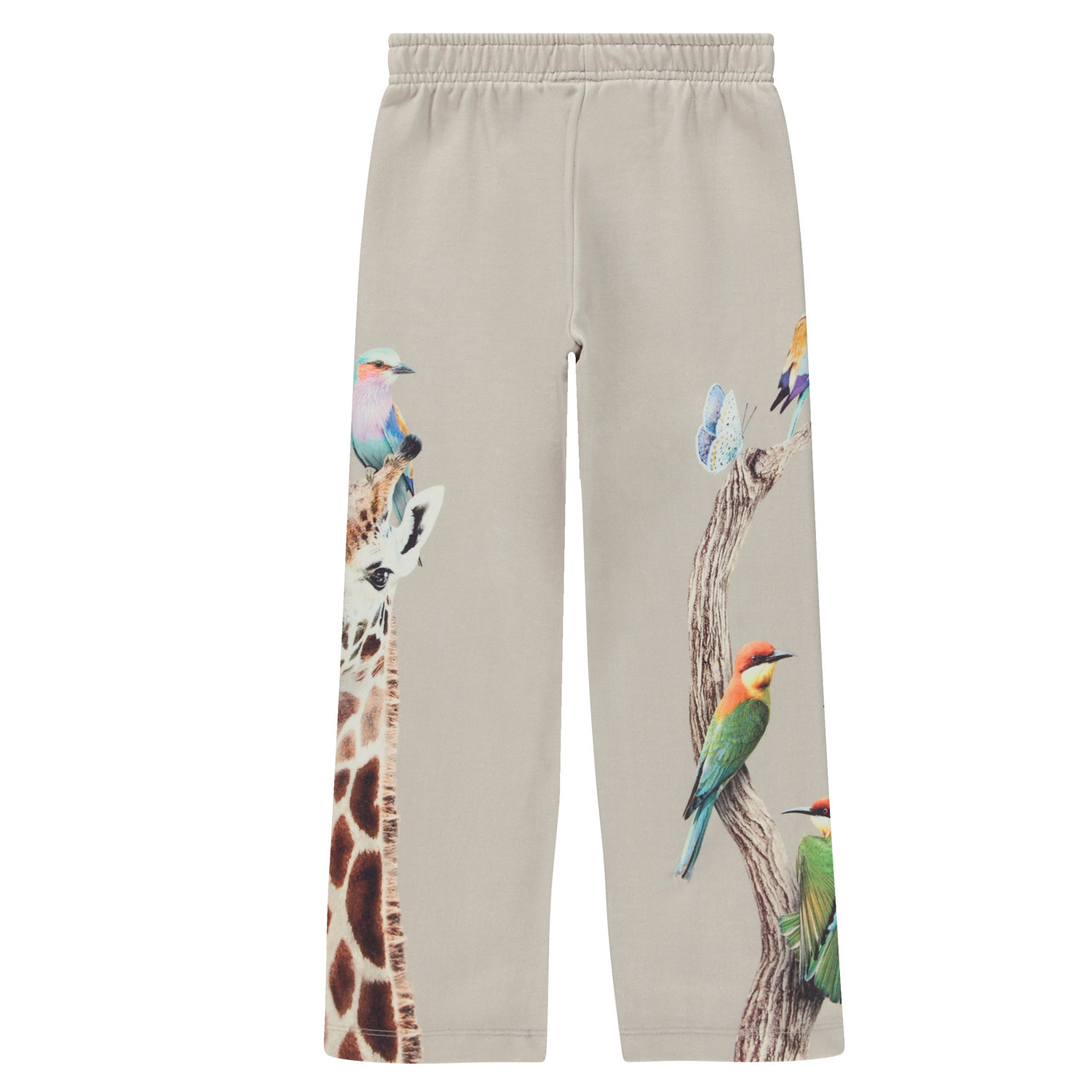 Aurita - Under The Trees - Grey organic jogging trousers with straight ...