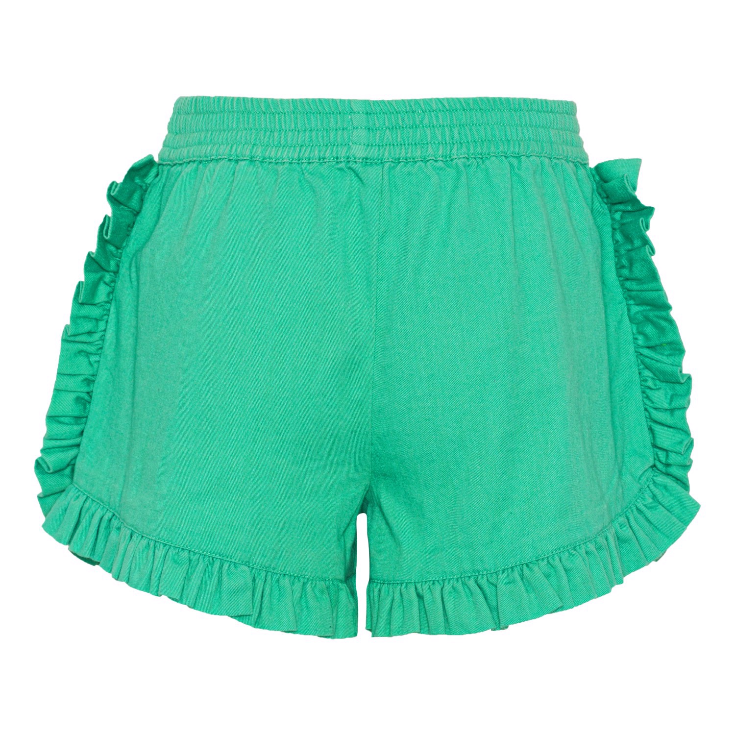 Acacia - Chalk Green - Green cotton shorts with ruffle detail - Molo