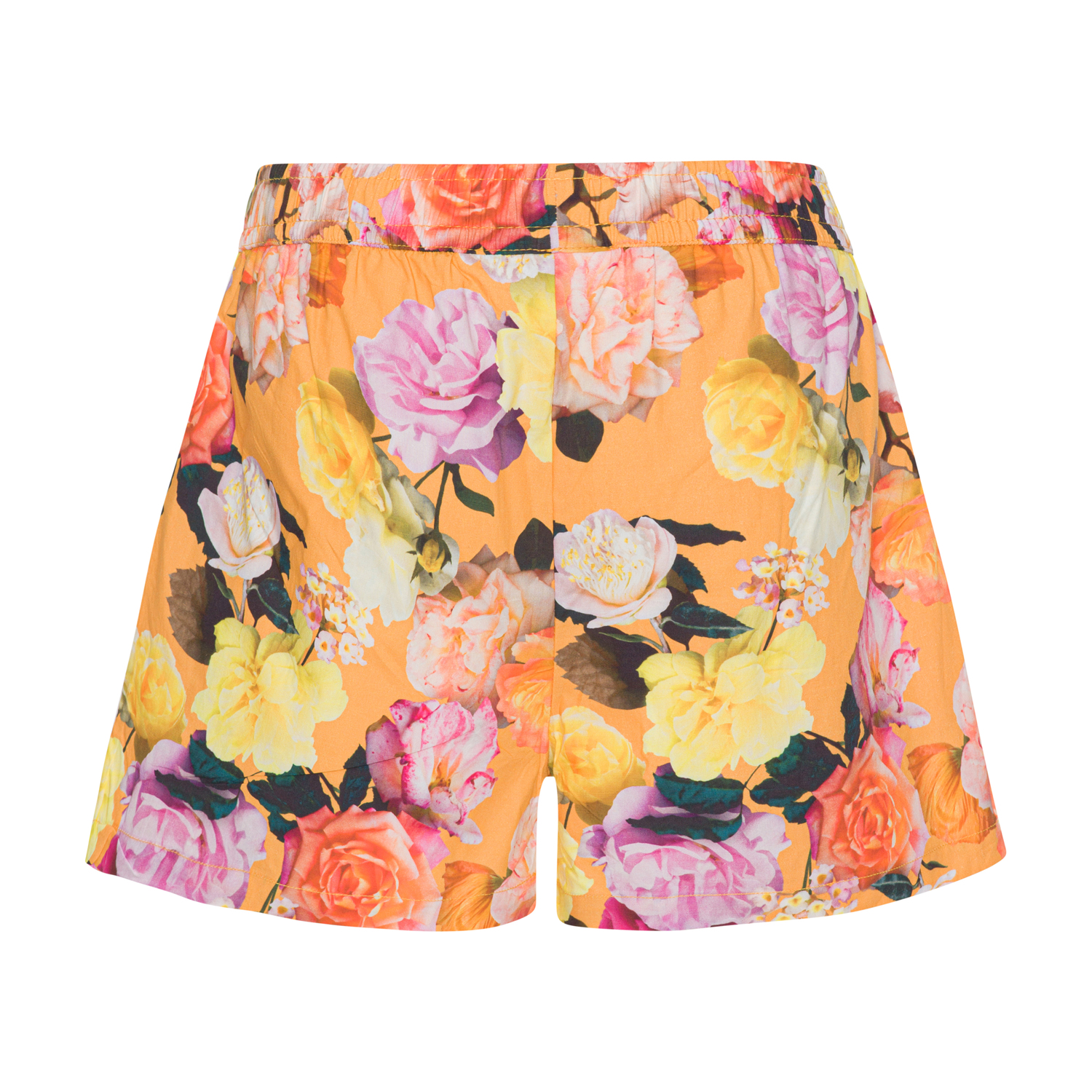 Air - Clementine Roses - Orange shorts in organic cotton in rose print ...