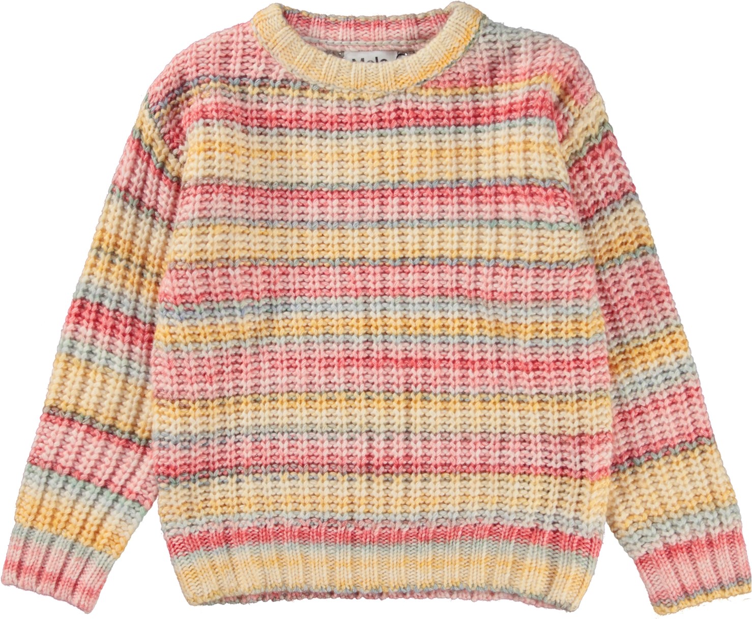 Gaylen - Multi Yarn - Multi-coloured pastel knit jumper with stripes - Molo