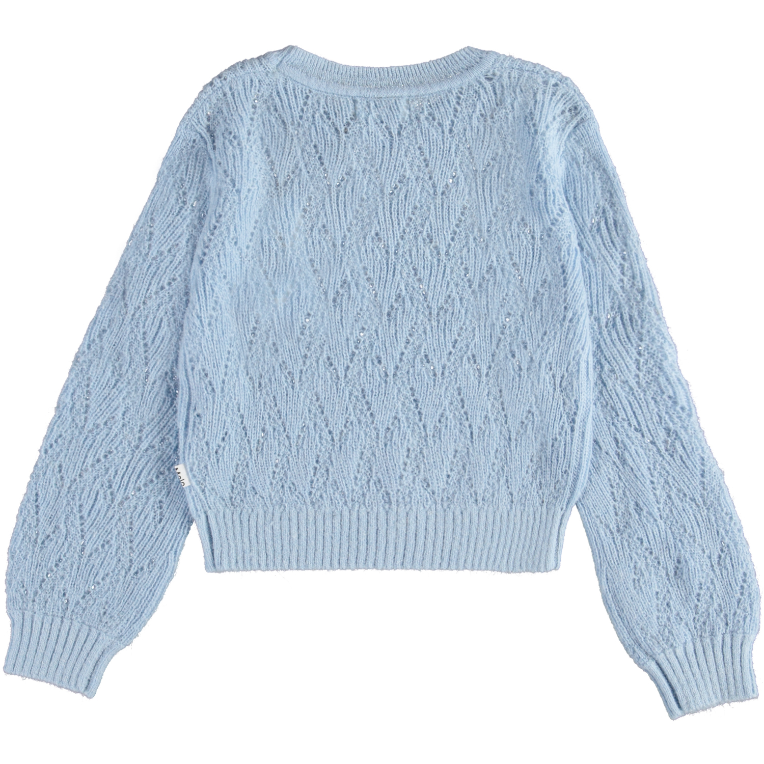 Ginger - Blue Sky - Light blue knit top with hole pattern - Molo