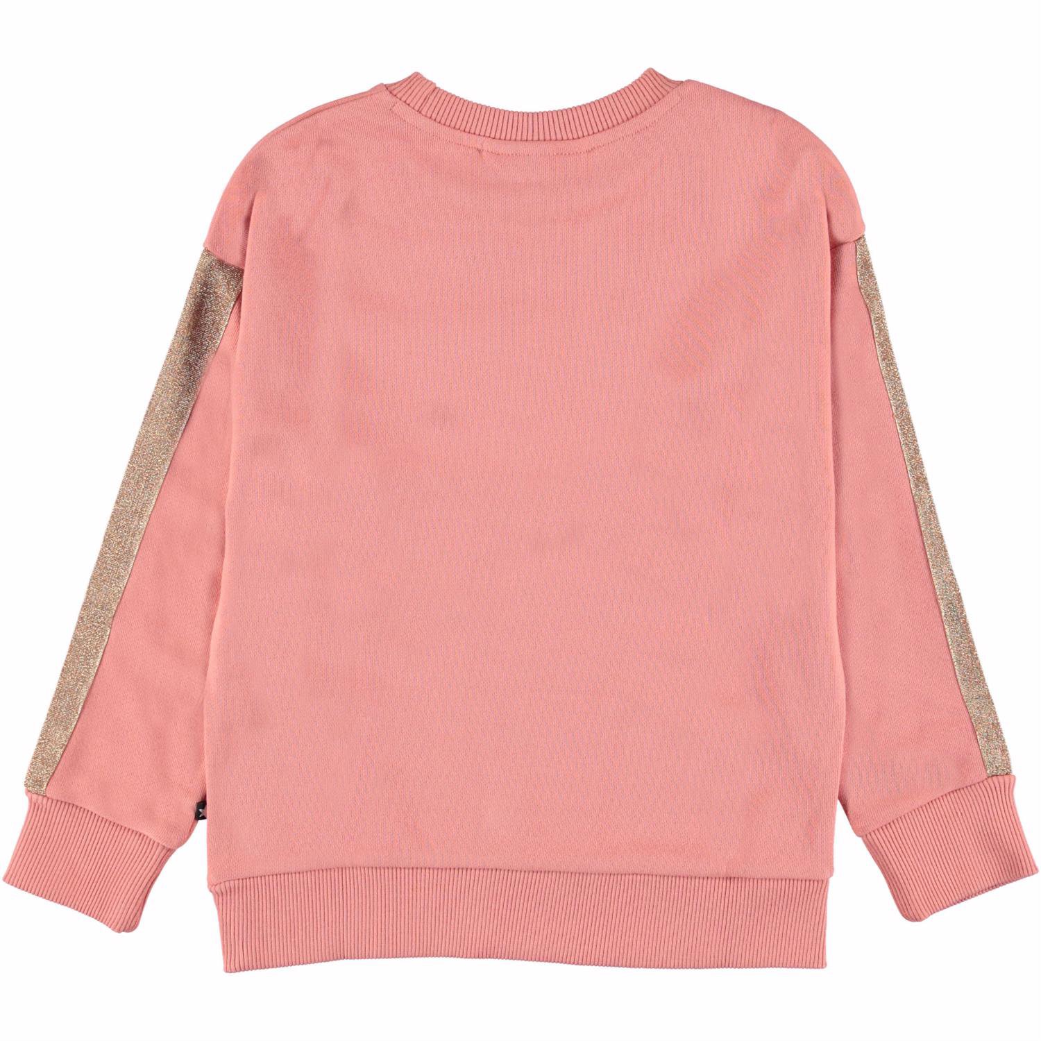 Manon - Rosewater - Rose sweatshirt with stripes. - Molo