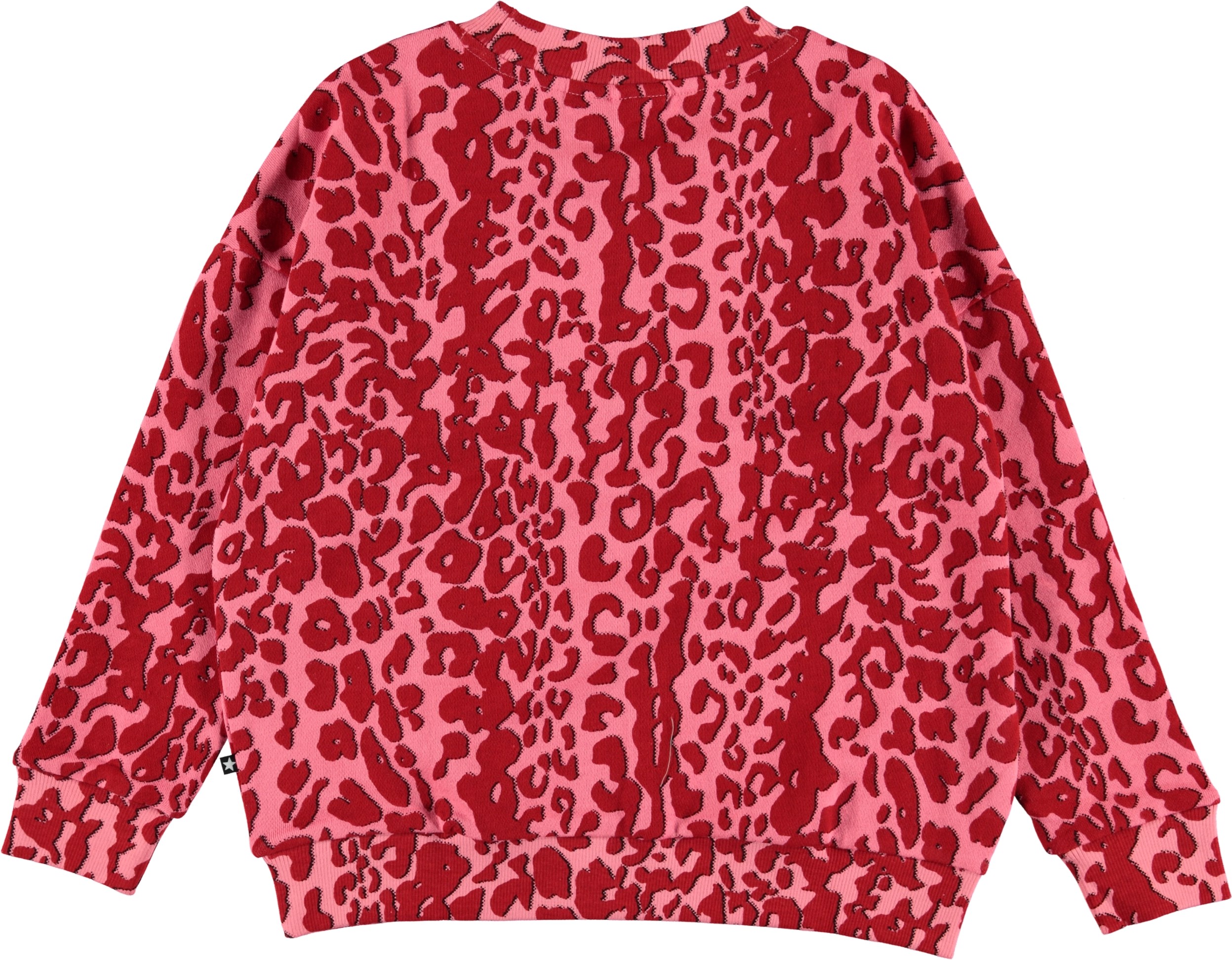Maxi - Pink Leo - Pink and red leopard sweatshirt - Molo