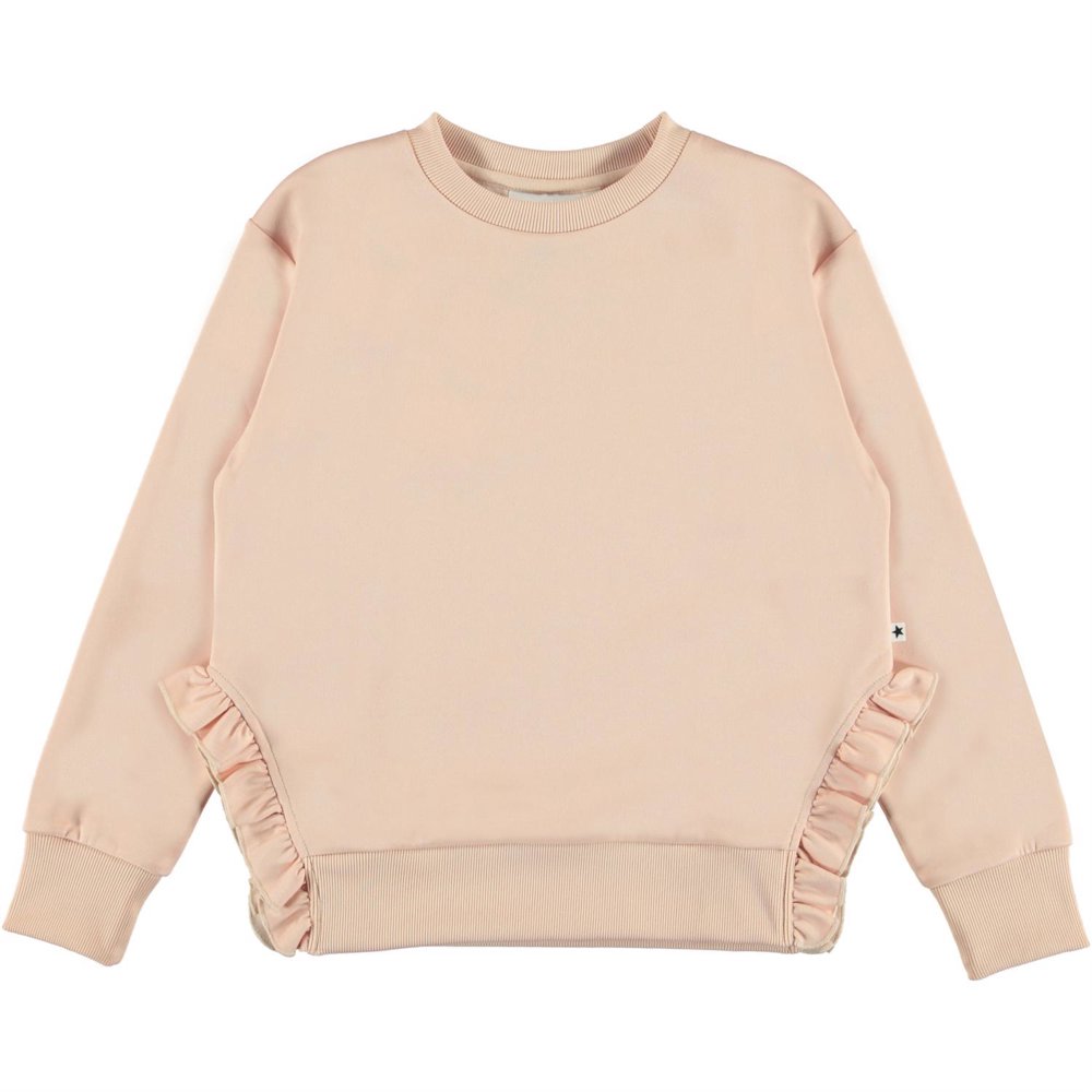 Mila - Powder - Rose sweatshirt with ruffles - Molo