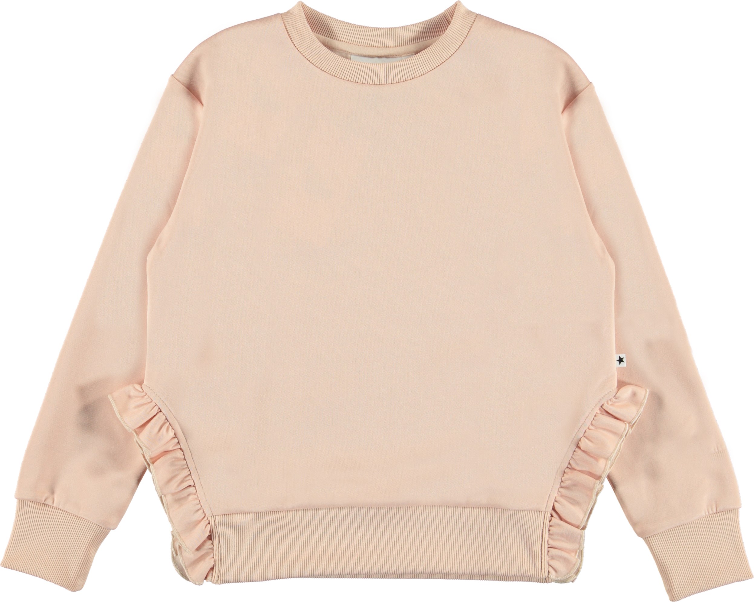 Mila - Powder - Rose sweatshirt with ruffles - Molo