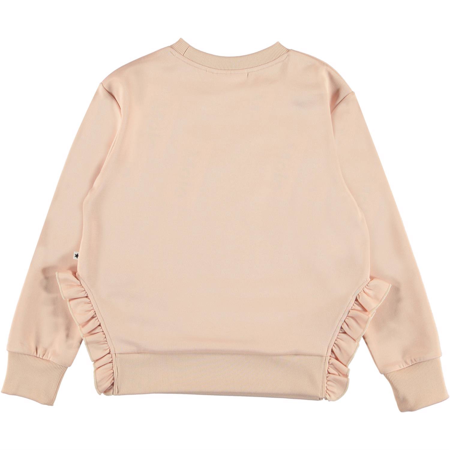 Mila - Powder - Rose sweatshirt with ruffles - Molo