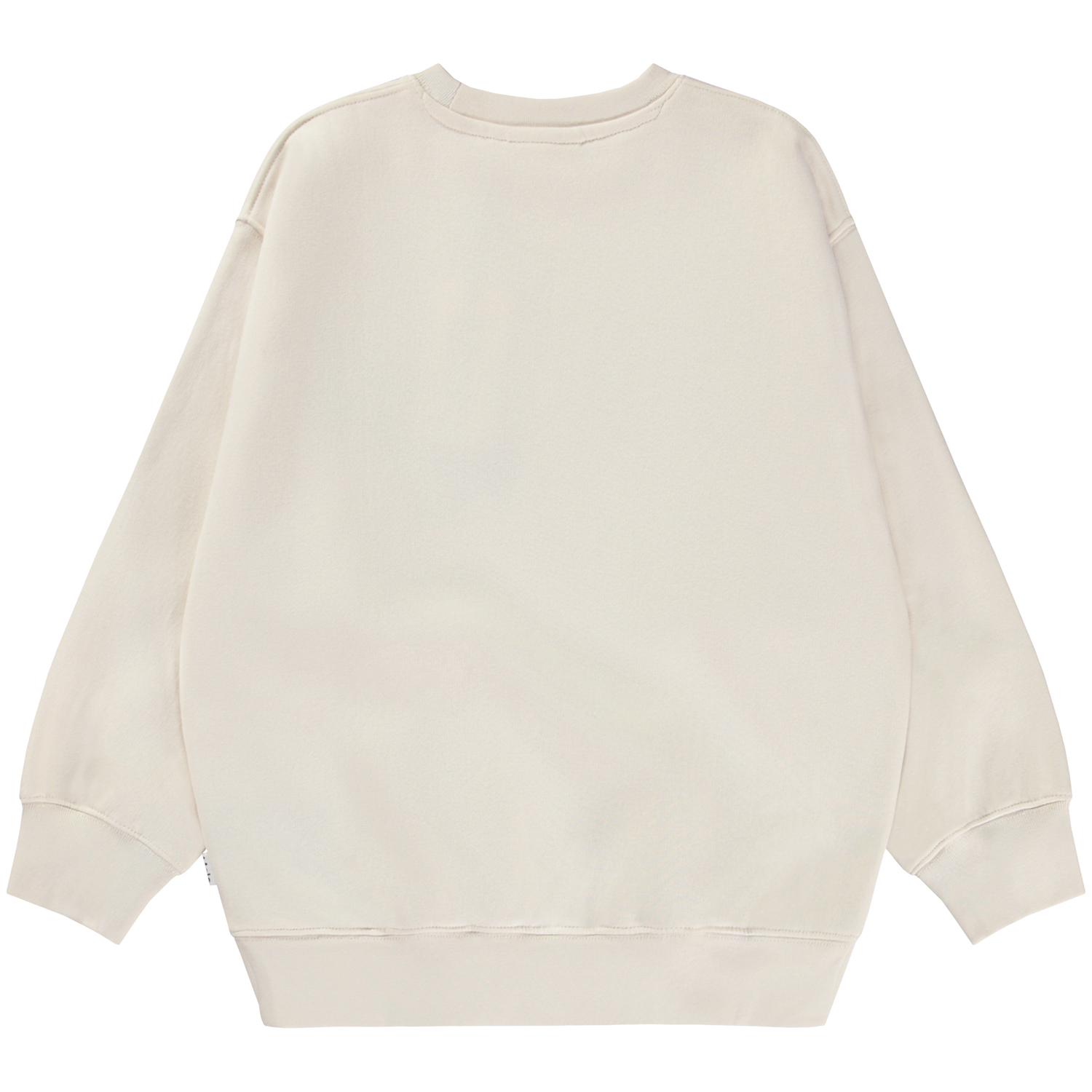 Monti - Pearled Ivory - Off-white organic sweatshirt with embroidery on ...