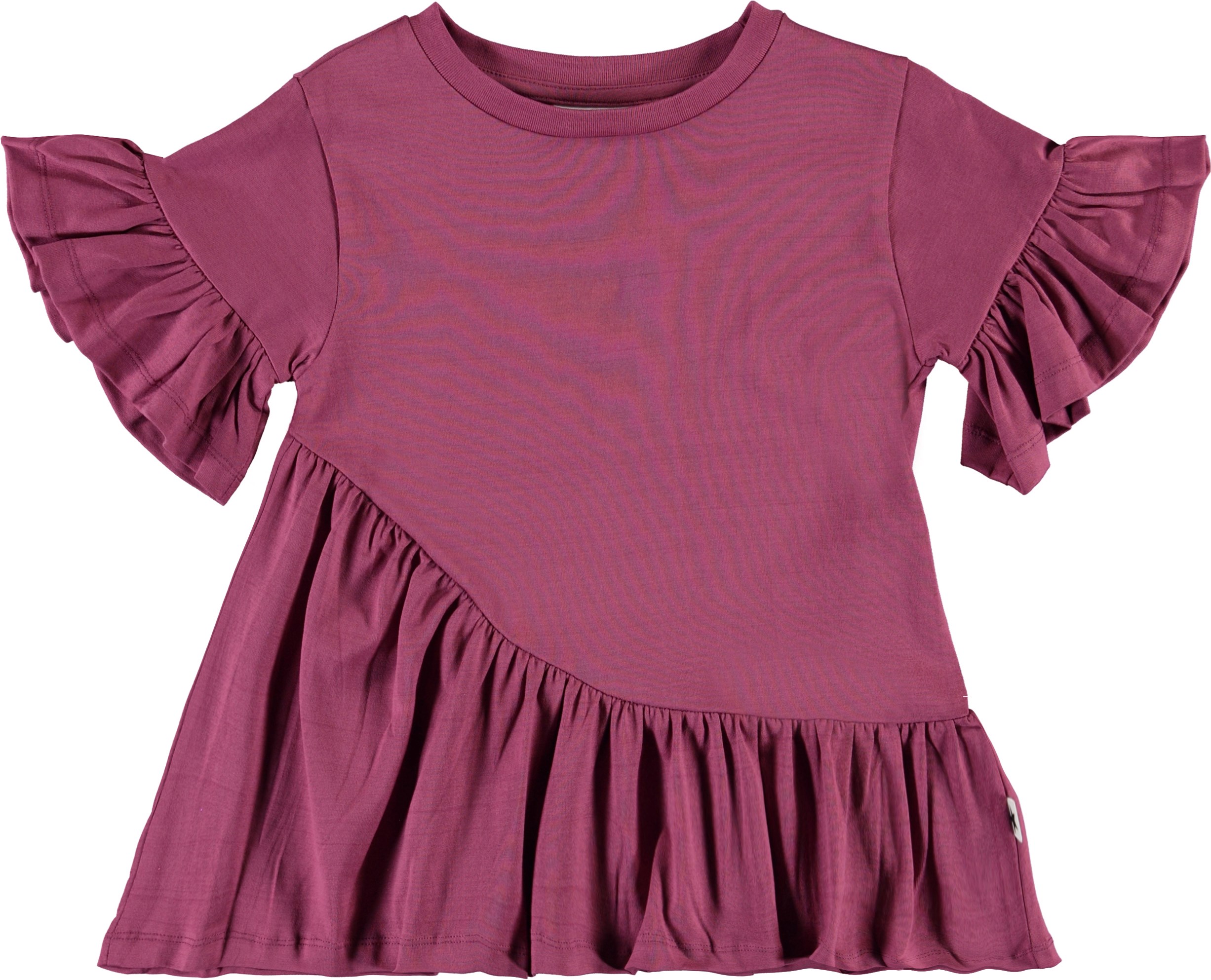 Ratja - Raspberry Jam - Asymmetrical ruffle t-shirt - Molo