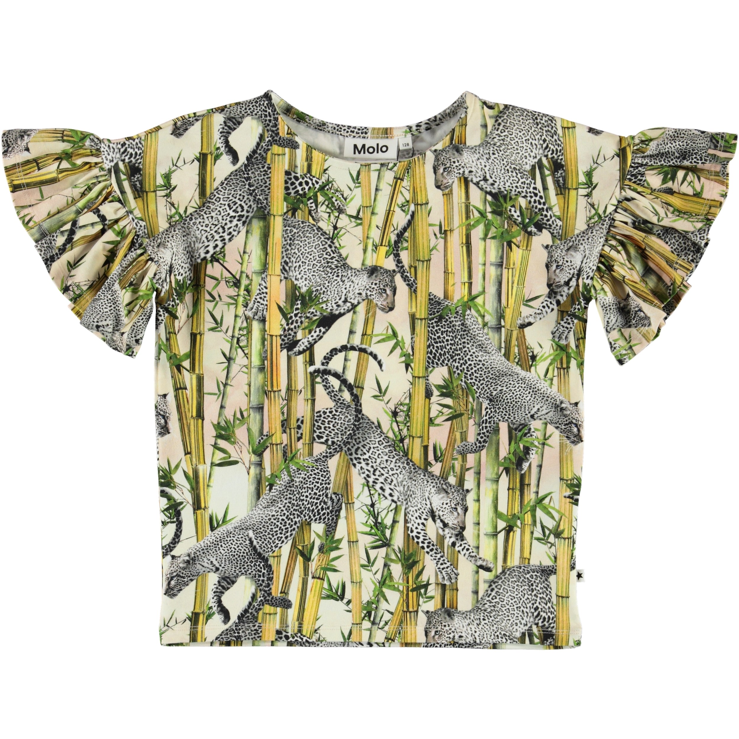 Rayah - Flying Leopard - Organic t-shirt with leopards - Molo