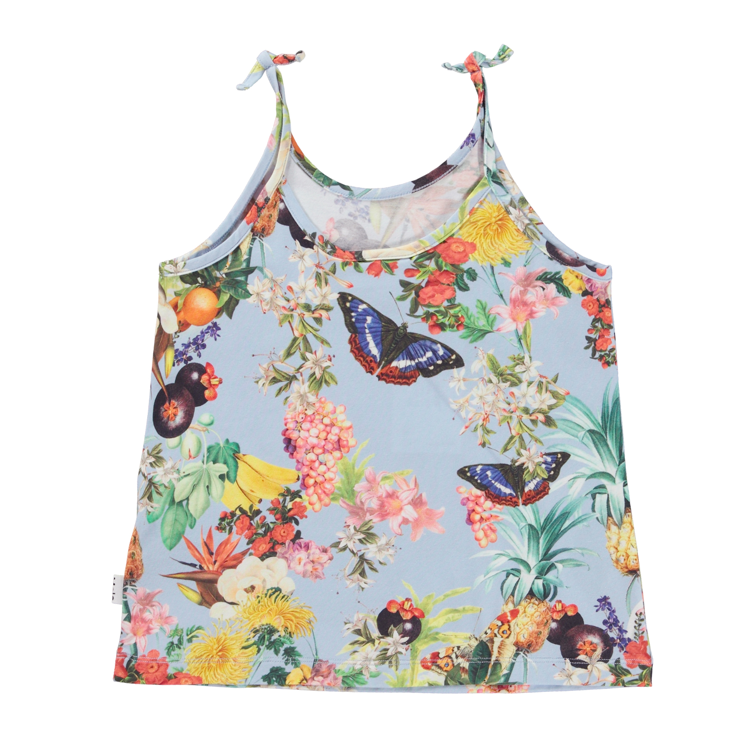 Reba - Tropical Fruits - Light blue strap top with tropical print - Molo
