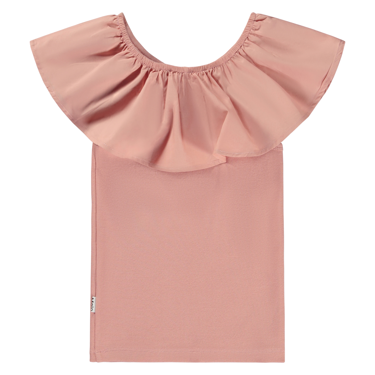 Reca - Muted Rose - Pink organic top with poplin collar - Molo