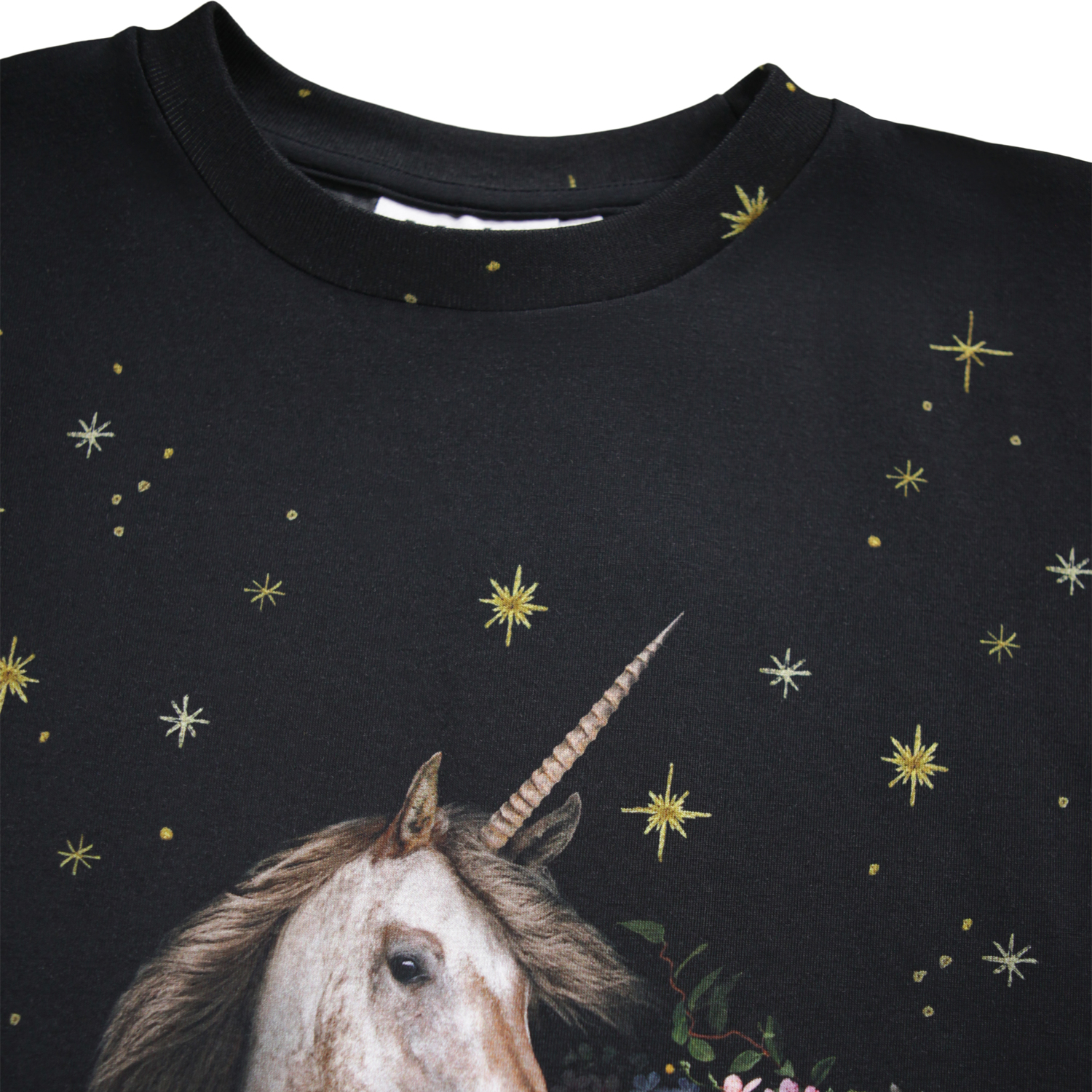 Reniza - Astral Unicorn - Black long-sleeved top for children made of ...