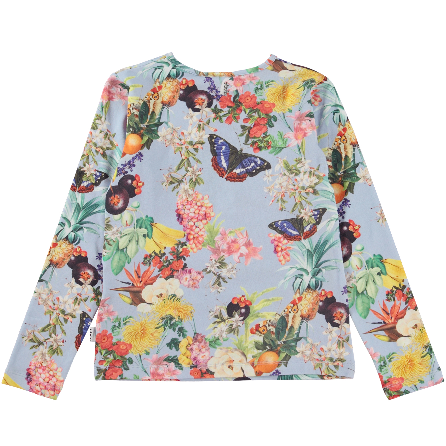Rose - Tropical Fruits - Long sleeve organic top with tropical fruit ...