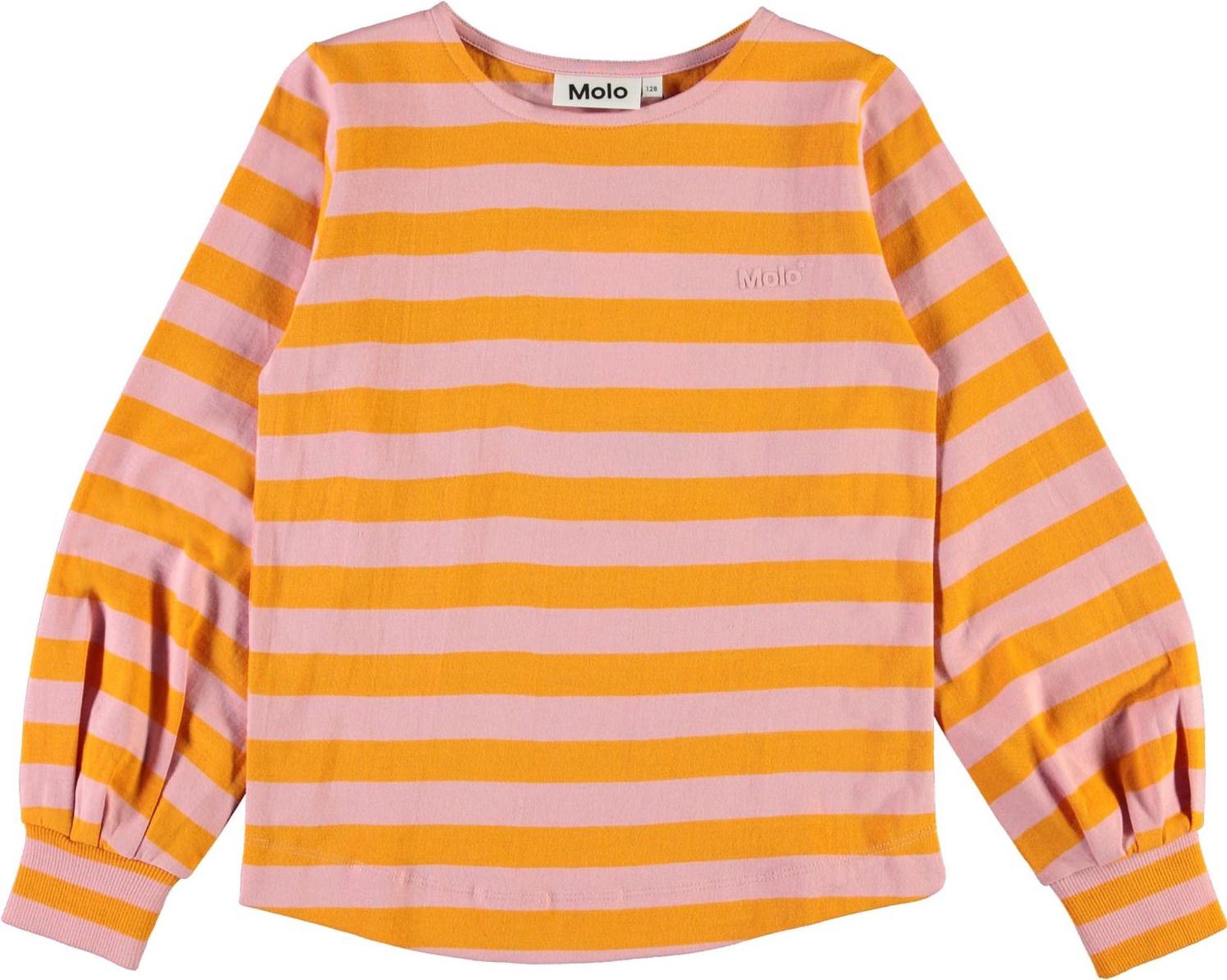 Rylee - Citrus Stripe - Rose and orange striped organic top - Molo
