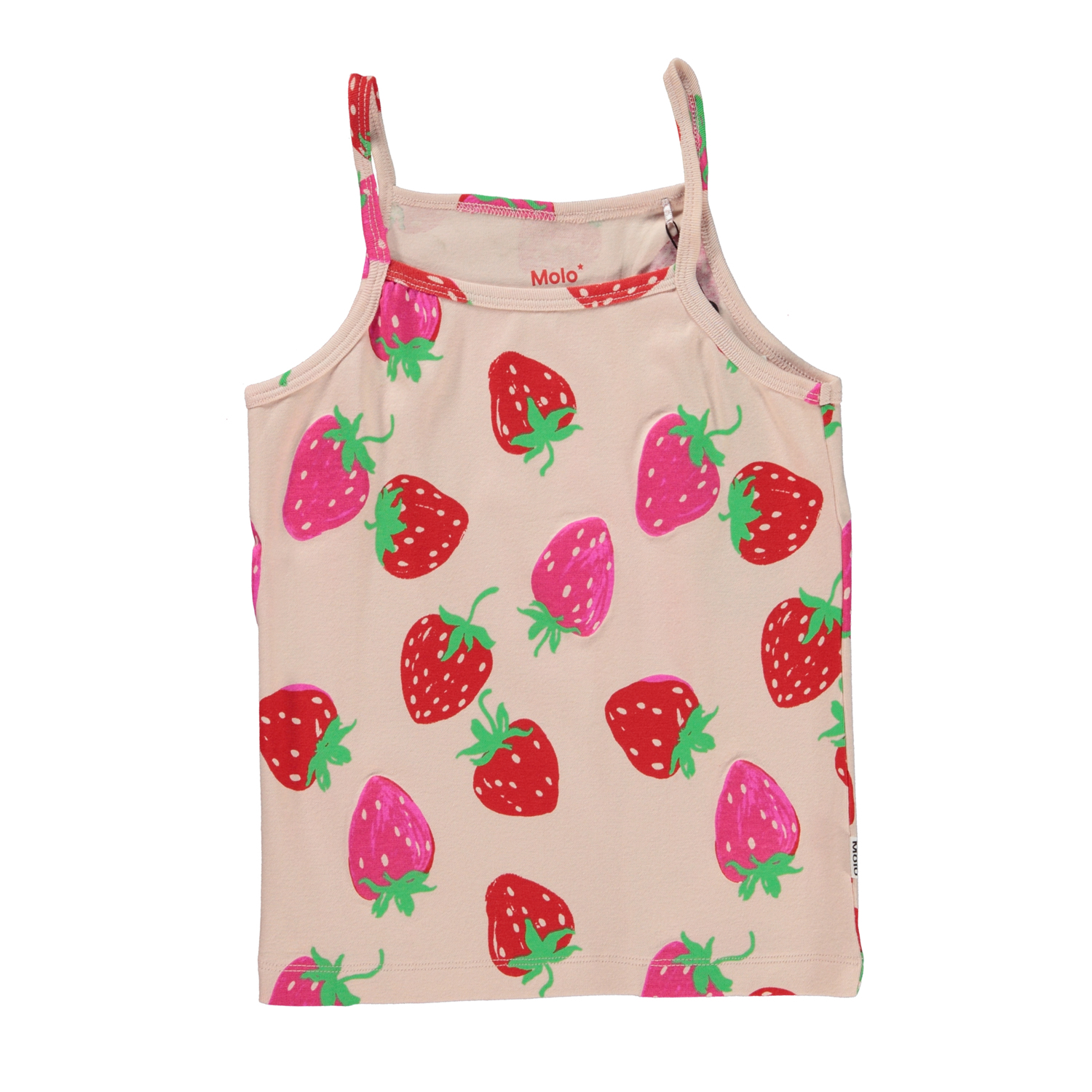 Janice Set - Strawberries Mini - Pink organic underwear set with ...