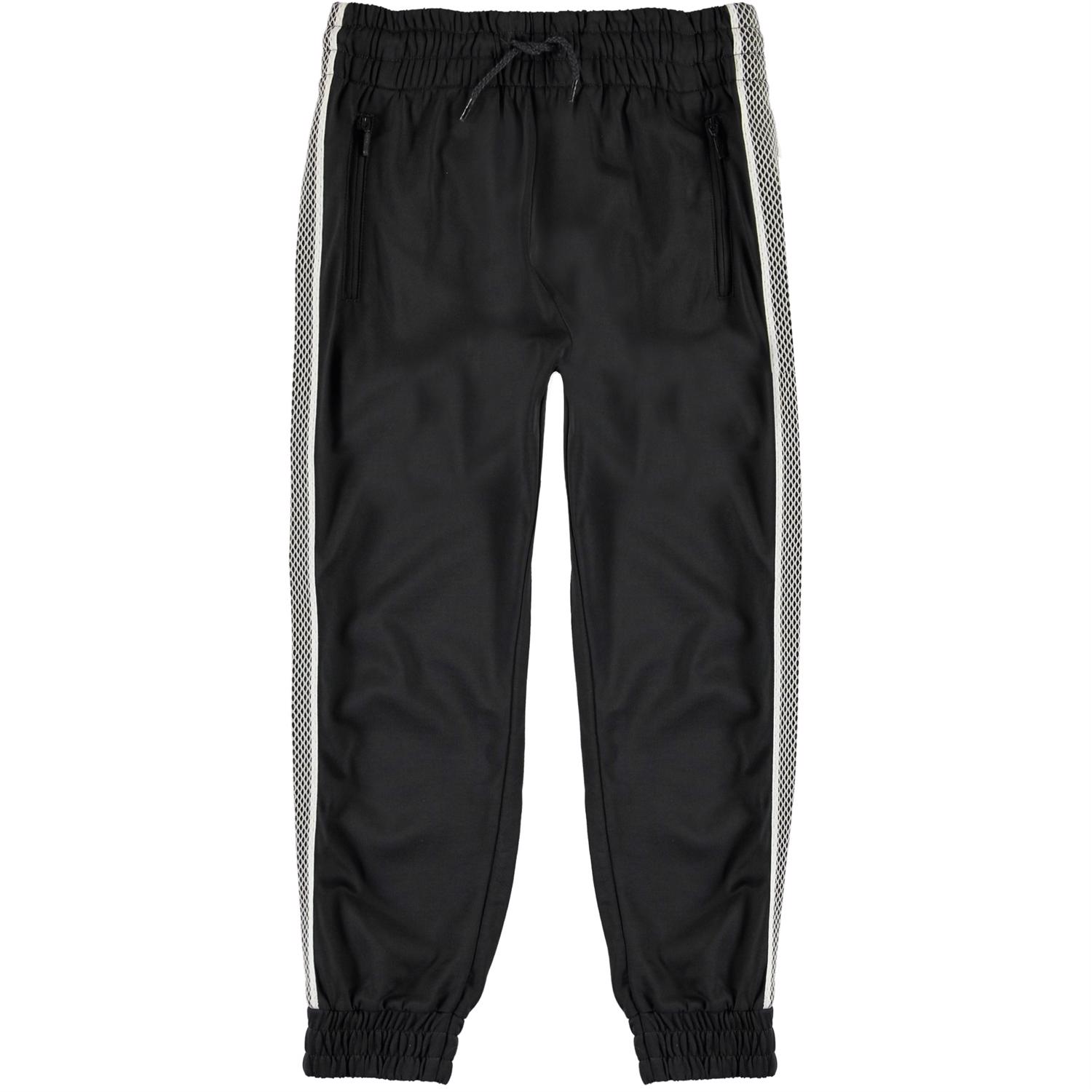 Albie - Night Grey - Donkergrijze trainingsbroek met witte bies - Molo