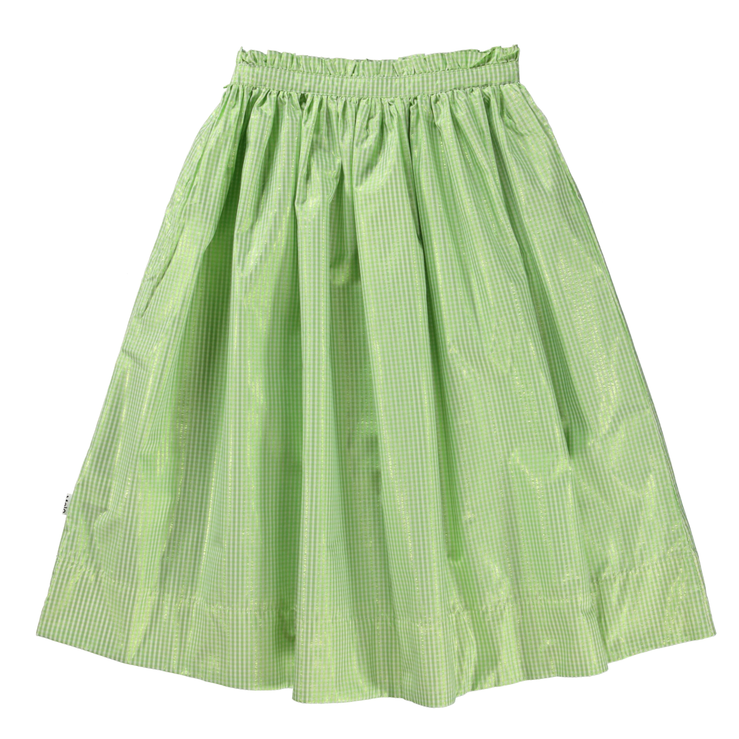 Brisa - Green Shimmer - Metallic groene midi rok - Molo