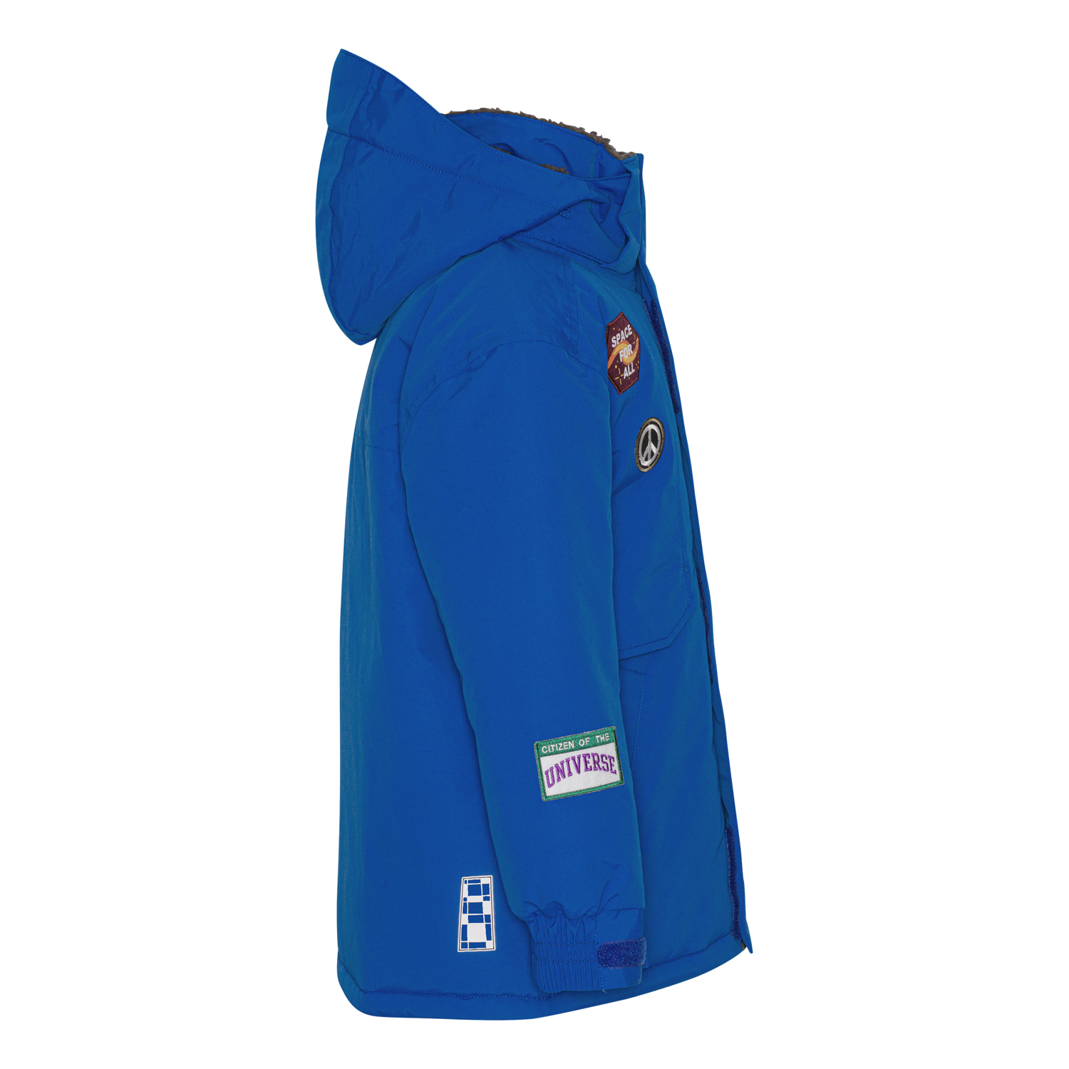 Harding - Space Blue - Blaue Winterjacke mit Nasa-Patches und großen ...