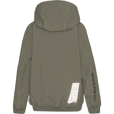 Cloudy - Dusty Green - Water-repellent dark green softshell jacket with ...