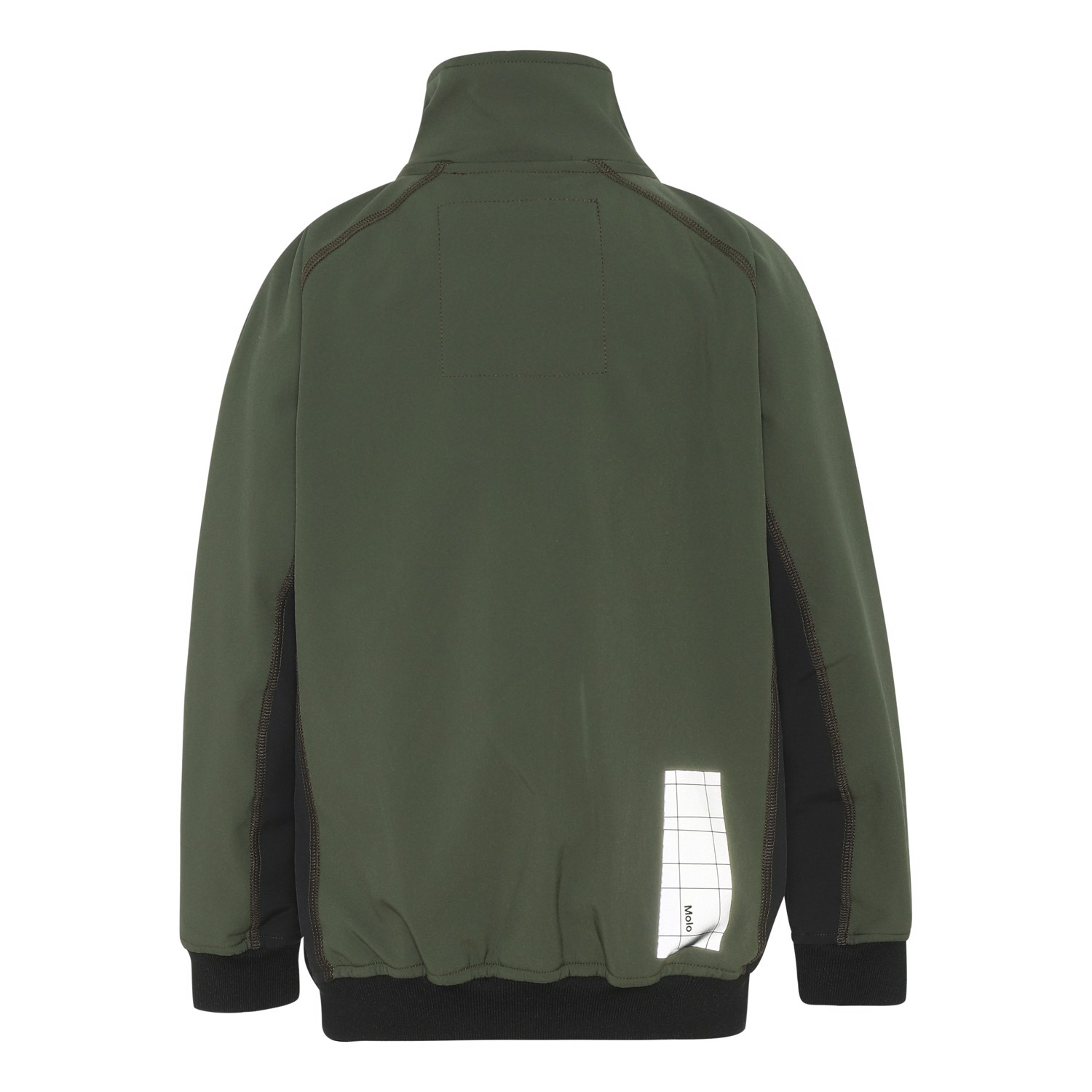 Cloudy - Forest Block - Recycled green softshell jacket - Molo