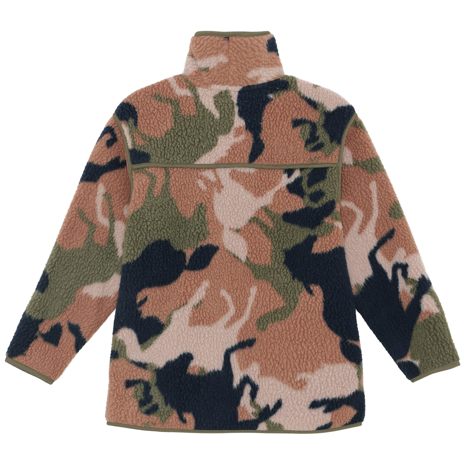 Halina - Big Camo Horse - Recycled rose fleece jacket with camouflage ...