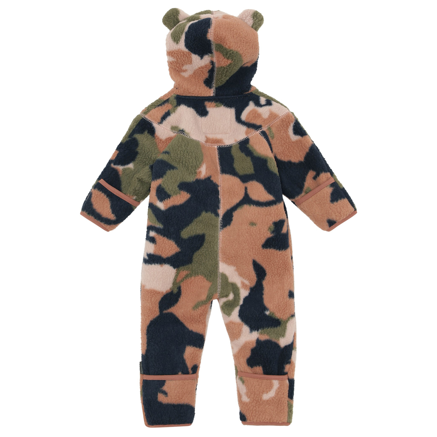 Umeko - Big Camo Horse - Recycled rose baby fleece romper with horses ...