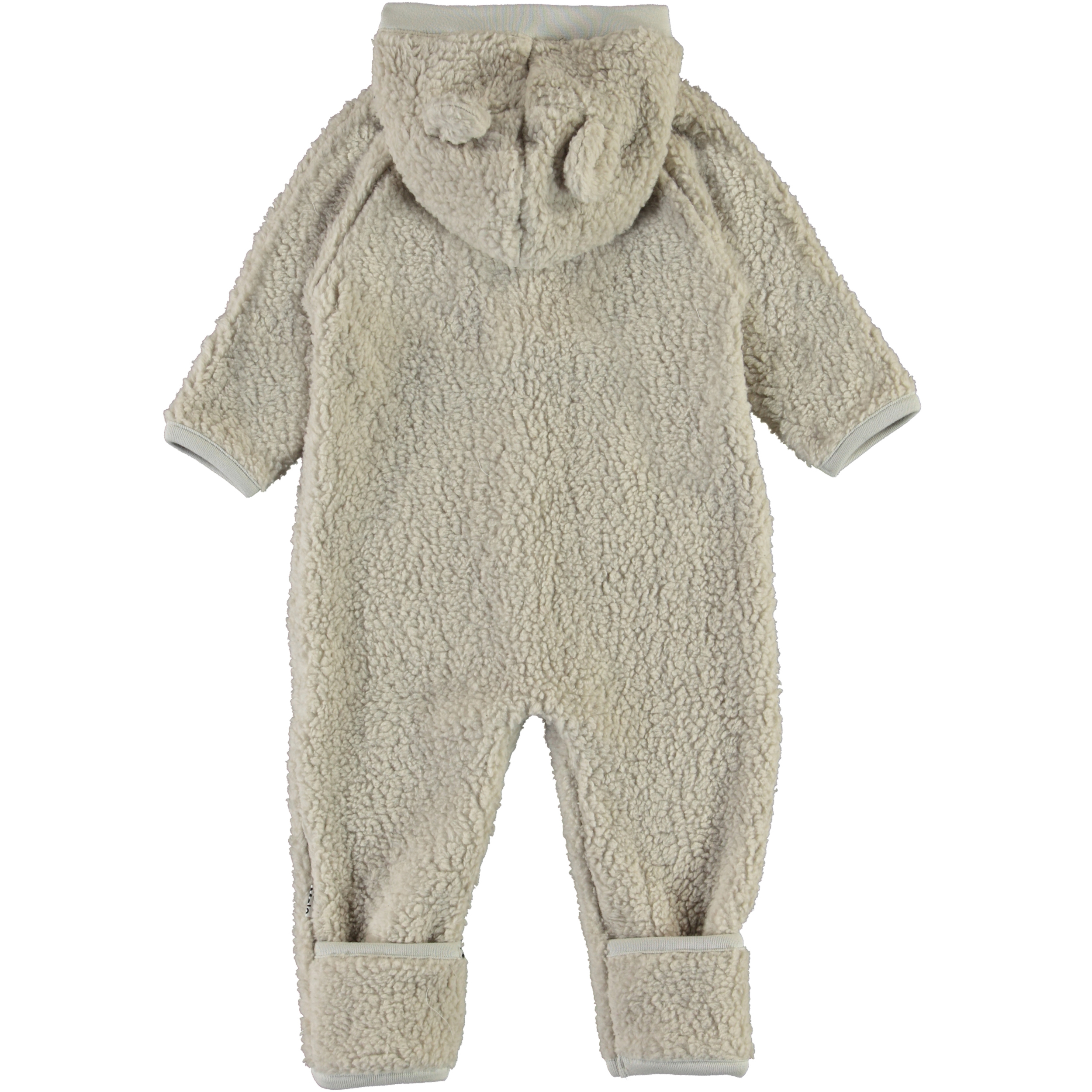 Umeko - Dark White - Baby fleece romper with ears - Molo