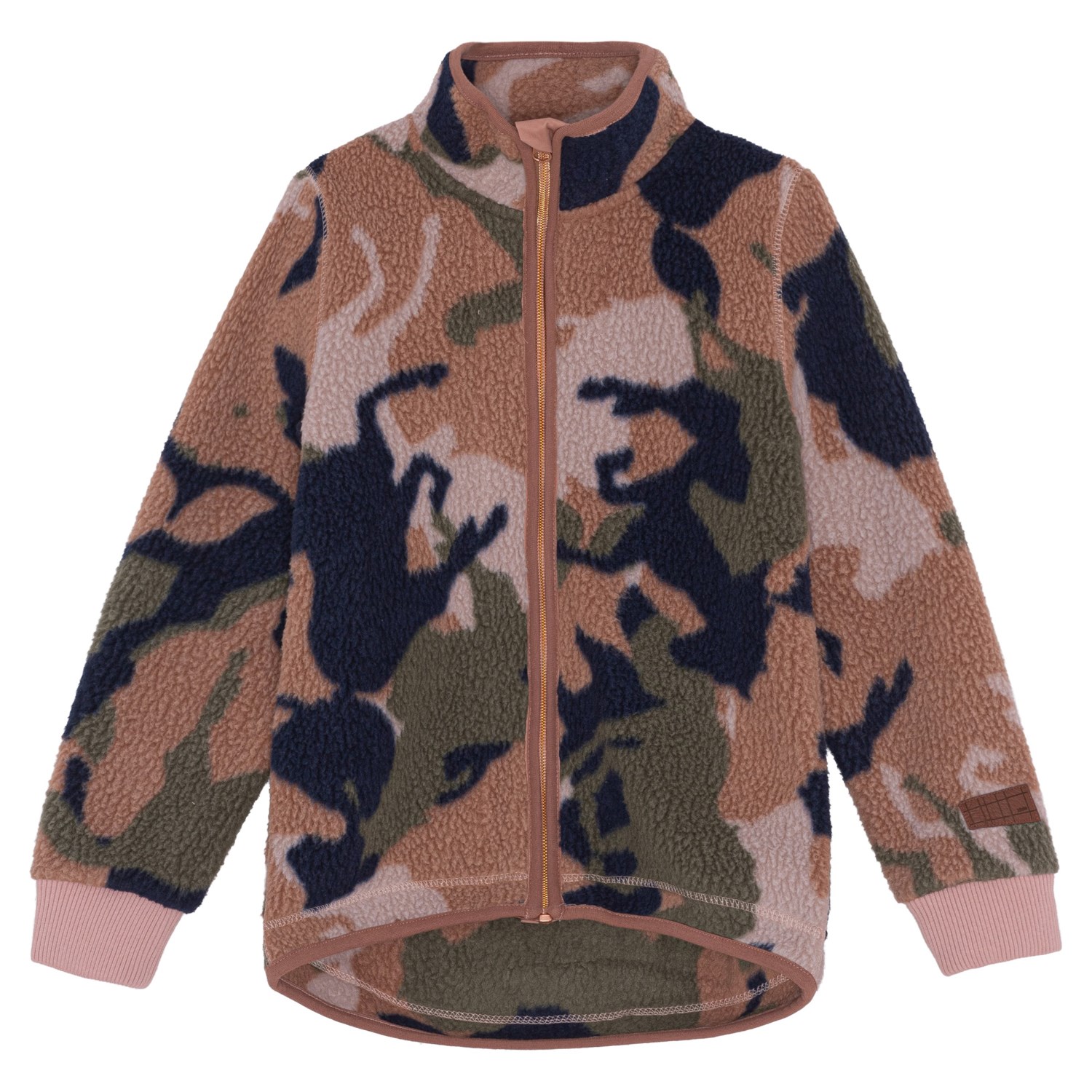 Urban - Big Camo Horse - Recycled rose fleece jacket with camouflage ...