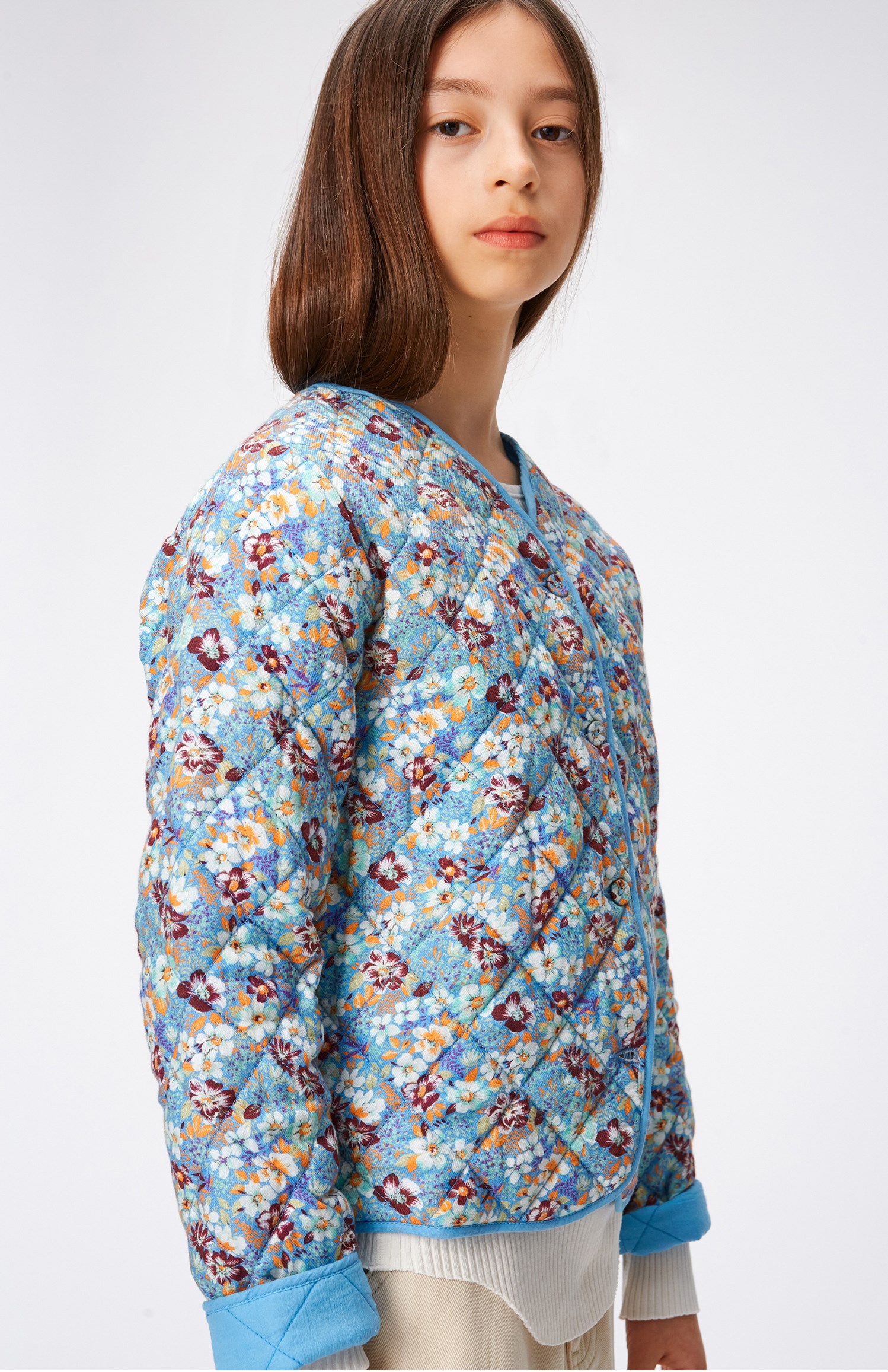 Herdis - Spring Bloom Mini - Cotton, summer children's jacket in floral ...