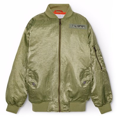 Howie - Dragon Blood - Burgundy bomber jacket with a zipper. - Molo