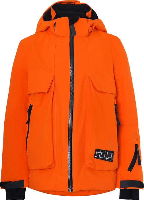 Alpine Recycle - Flame - Recycled orange ski winter jacket - Molo