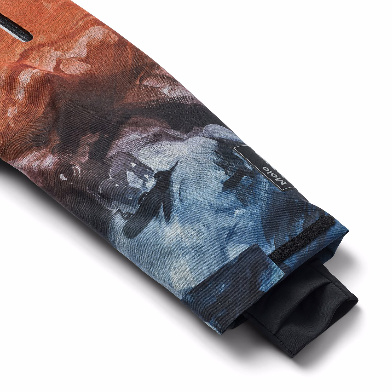 Alpine - Sunrise - Wind and waterproof grey, orange, and blue winter ...