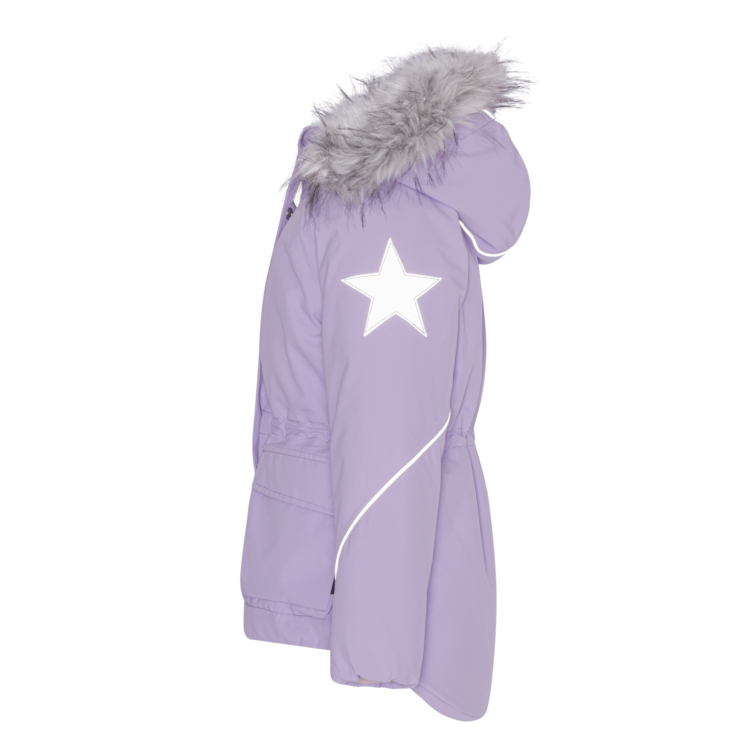 Cathy Fur - Violet Sky - Recycled winter jacket in light purple - Molo