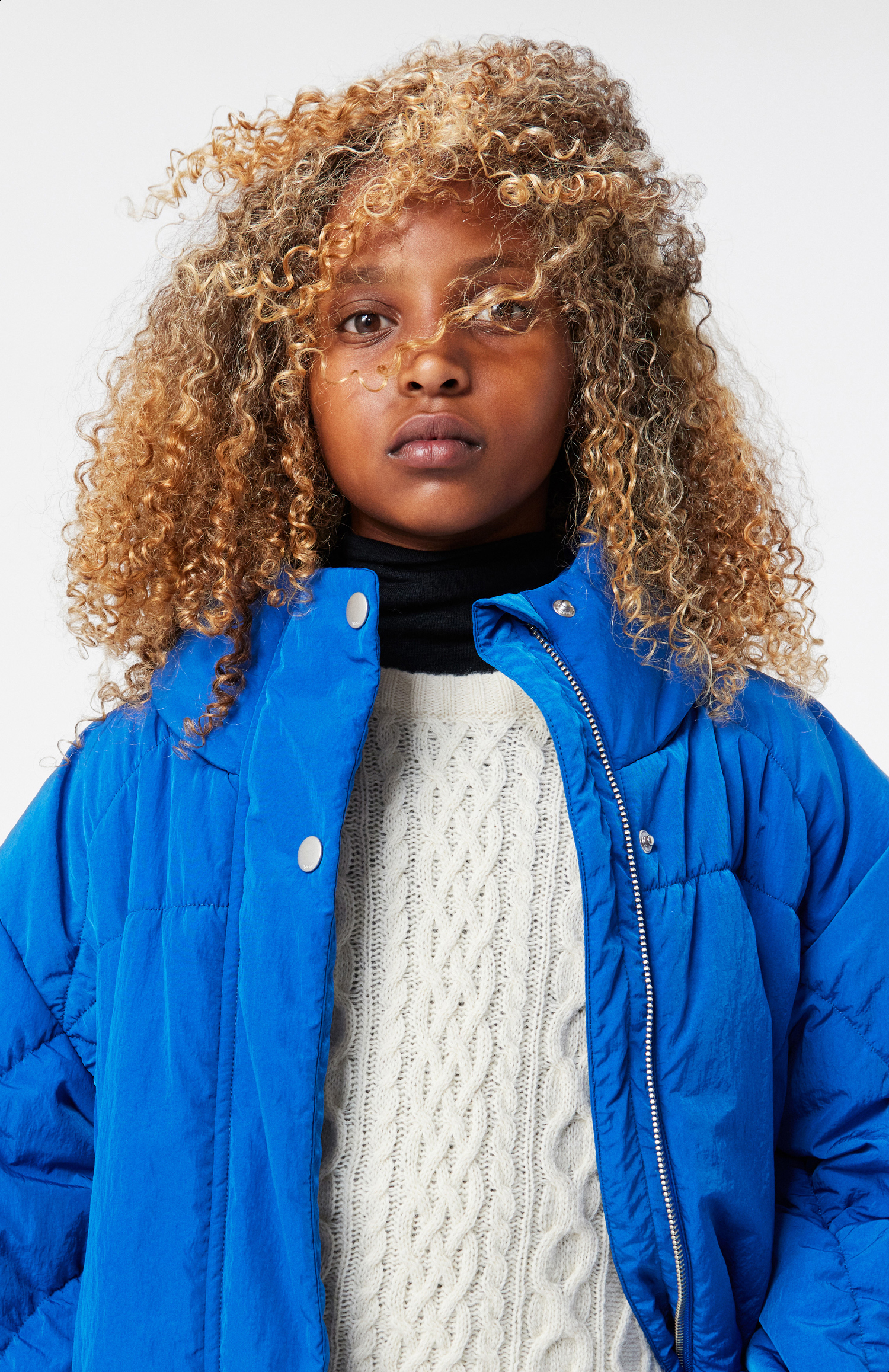 Halima - Lapis Blue - Water-repellent black jacket for children in ...