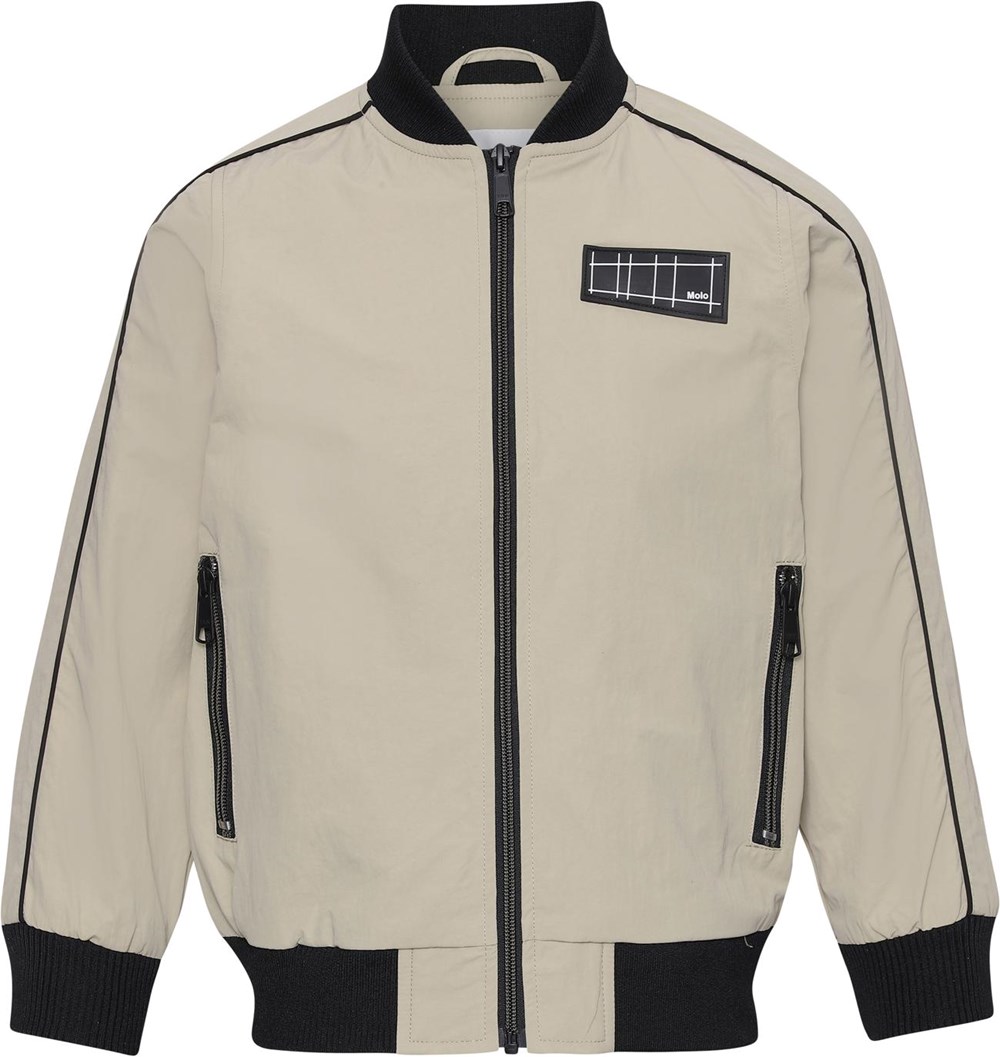 Harl - Sand - Sand coloured bomber jacket with black - Molo