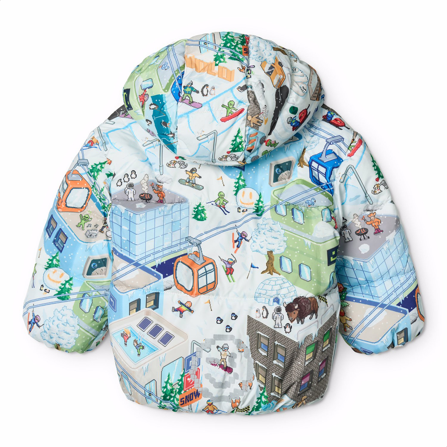 Harpo - Pixel Winter - Water-repellent jacket for the little ones made ...