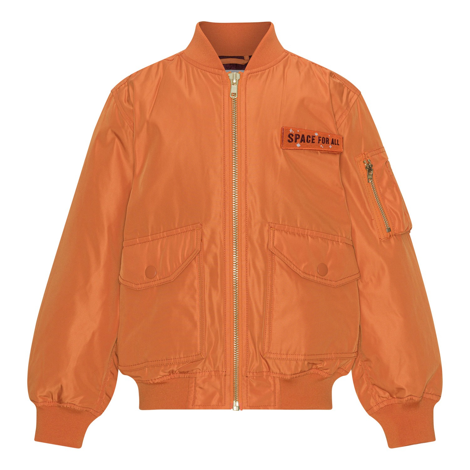 Heath - Sun Power - Orange bomber jacket with Space for All - Molo